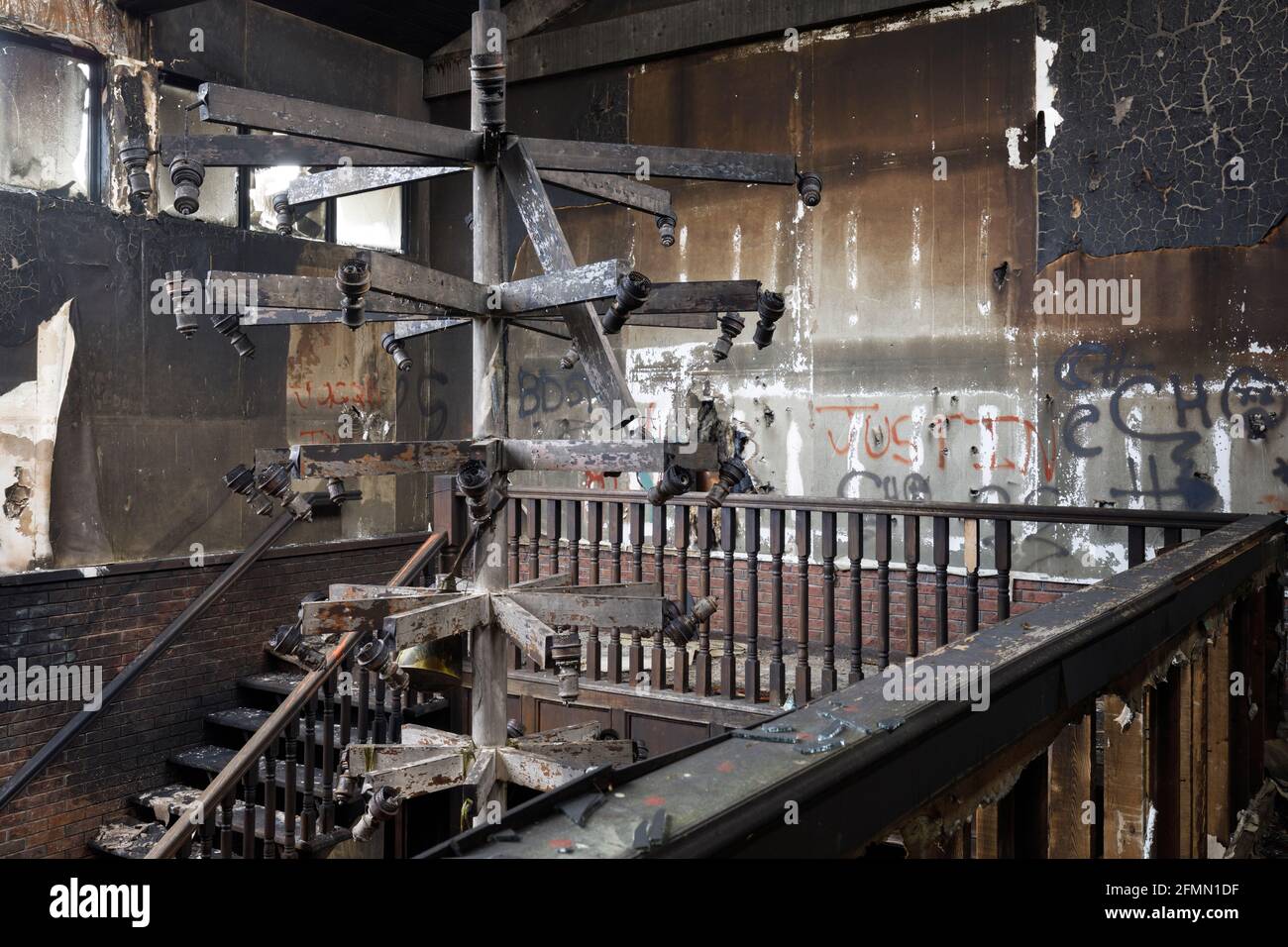 Fire damaged light fixture hi-res stock photography and images - Alamy