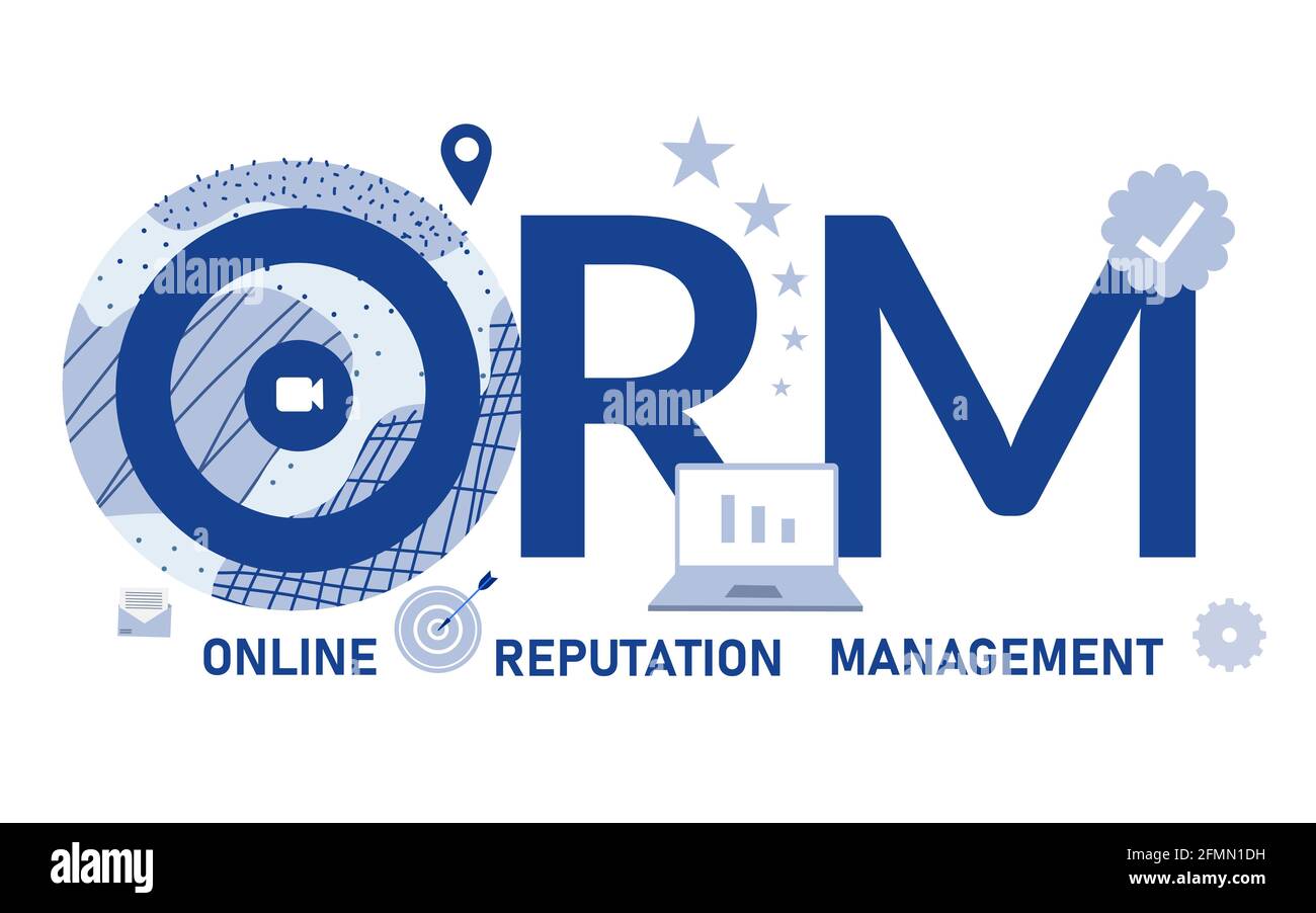 online reputation management typography lettering text around business ...
