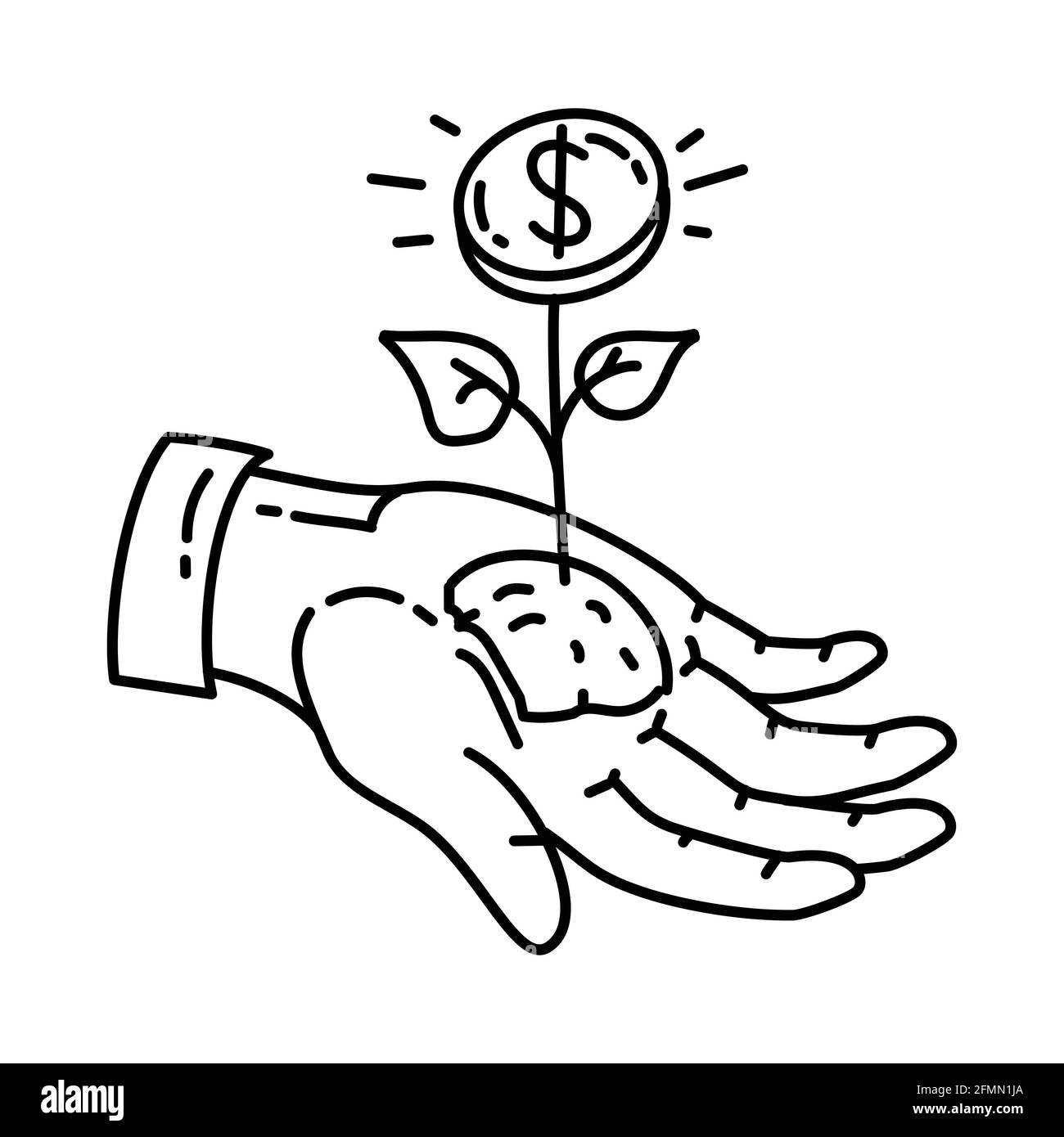 Value Activity Finance Hand Drawn Icon Set Vector Stock Vector Image ...