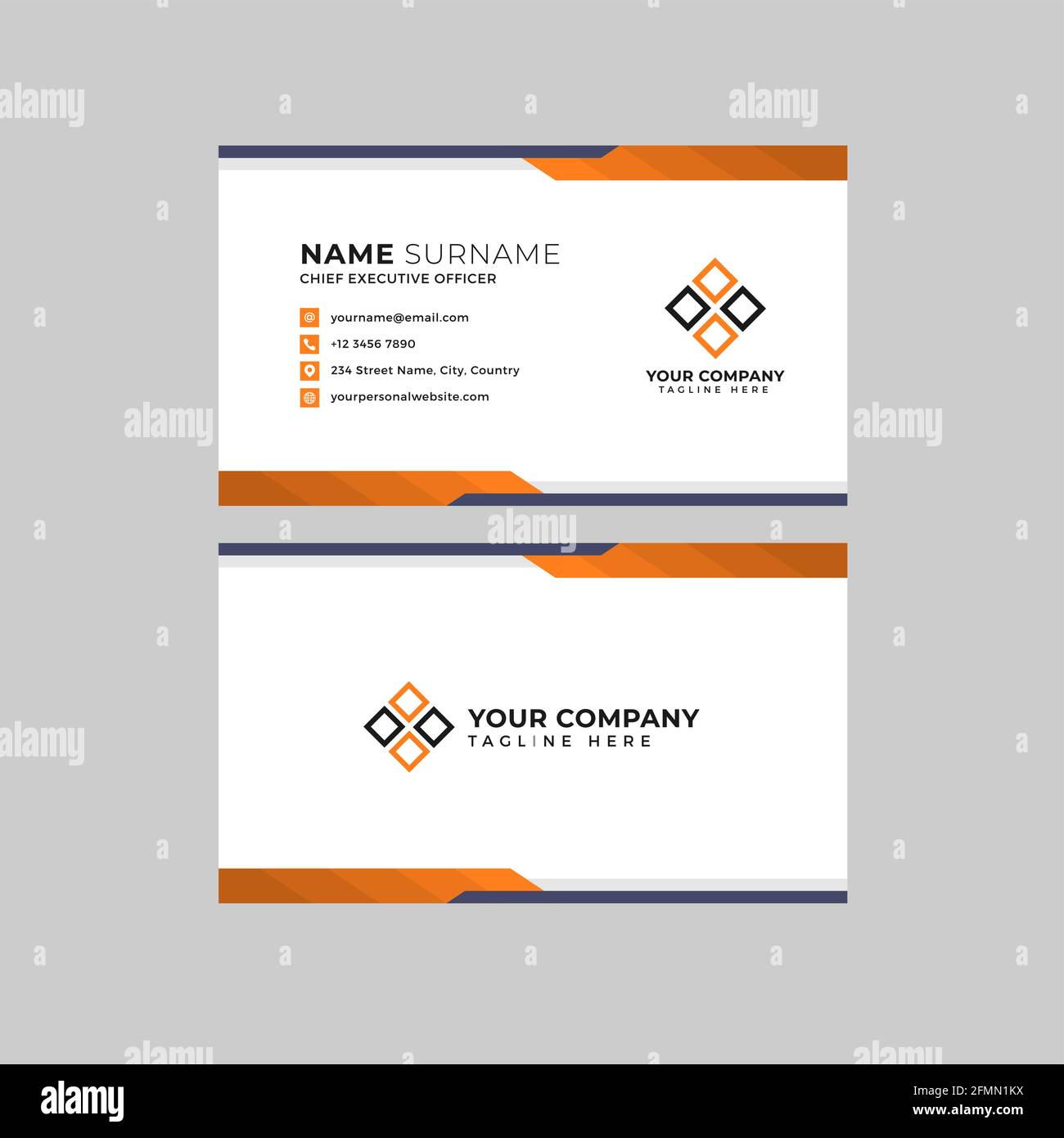 Business Card With Two Logo