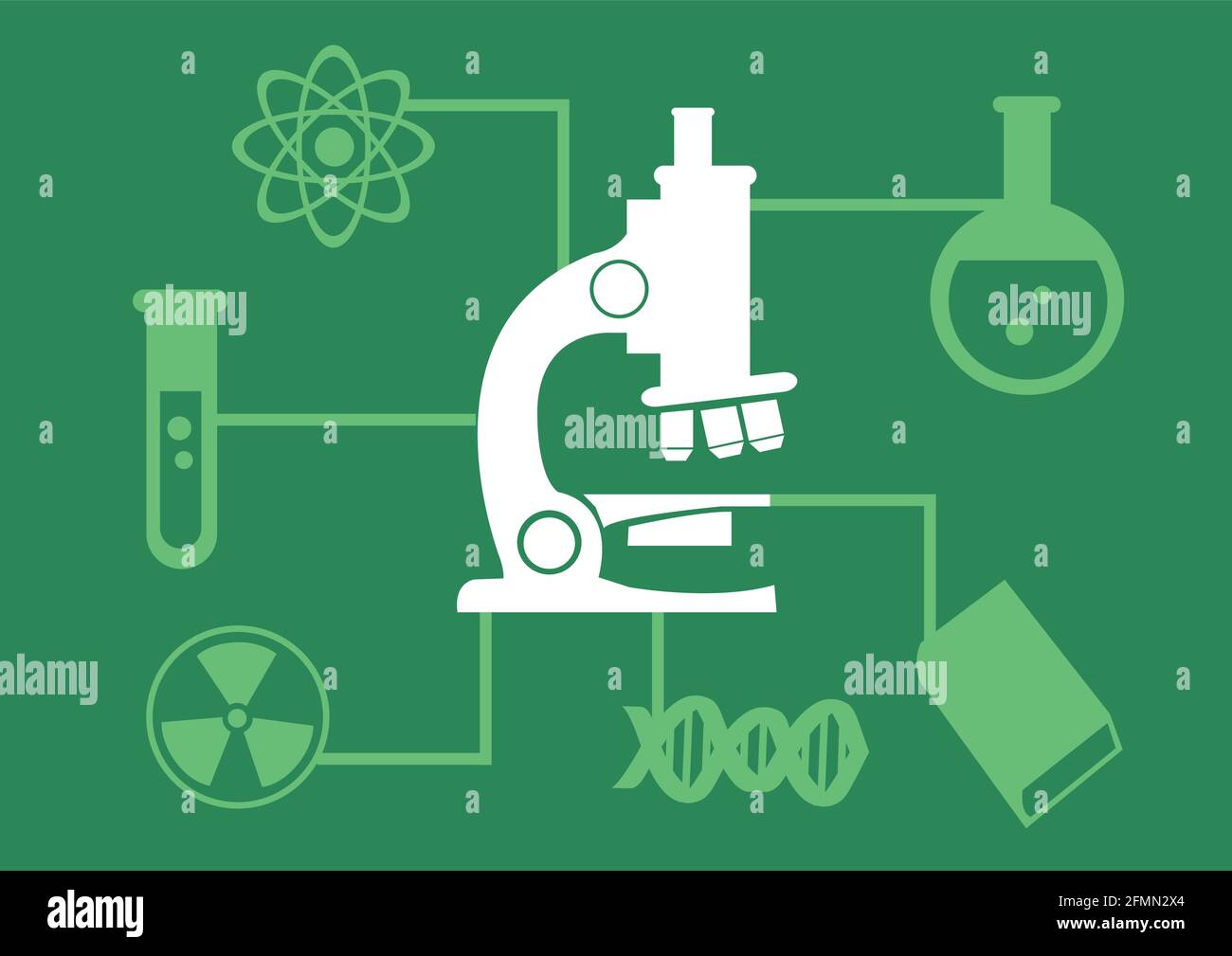Vector icon illustration of science laboratory equipment for scientific ...