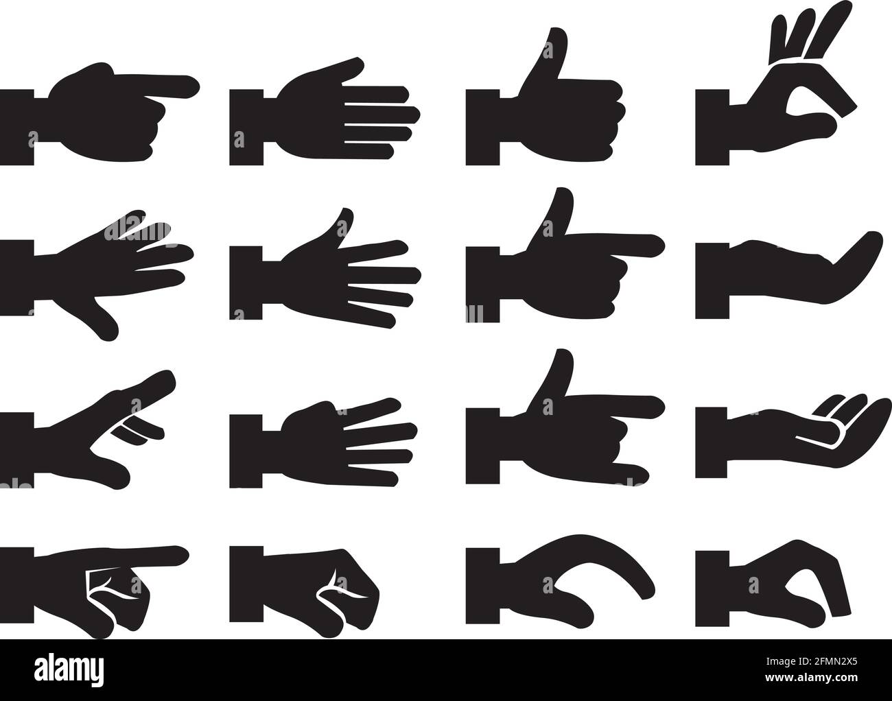 Hand signals vector hi-res stock photography and images - Alamy