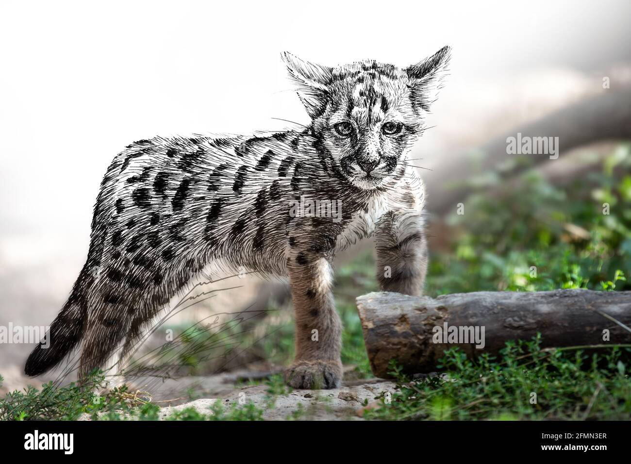 Puma drawing hi-res stock photography and images - Alamy