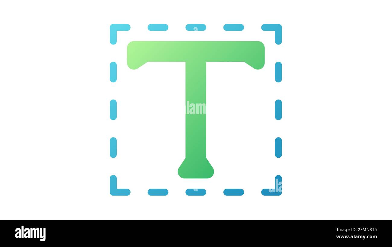 typography text tool single isolated icon with smooth style vector ...