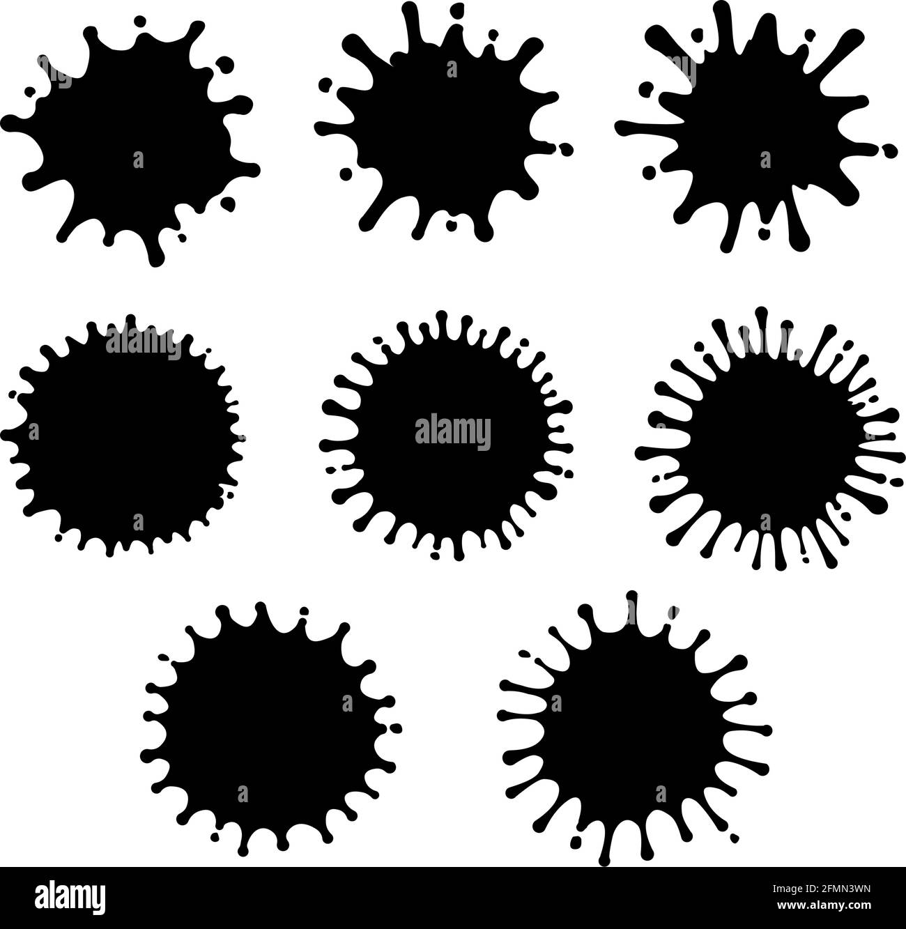 Paint splatter shape illustration set Stock Vector Image & Art - Alamy