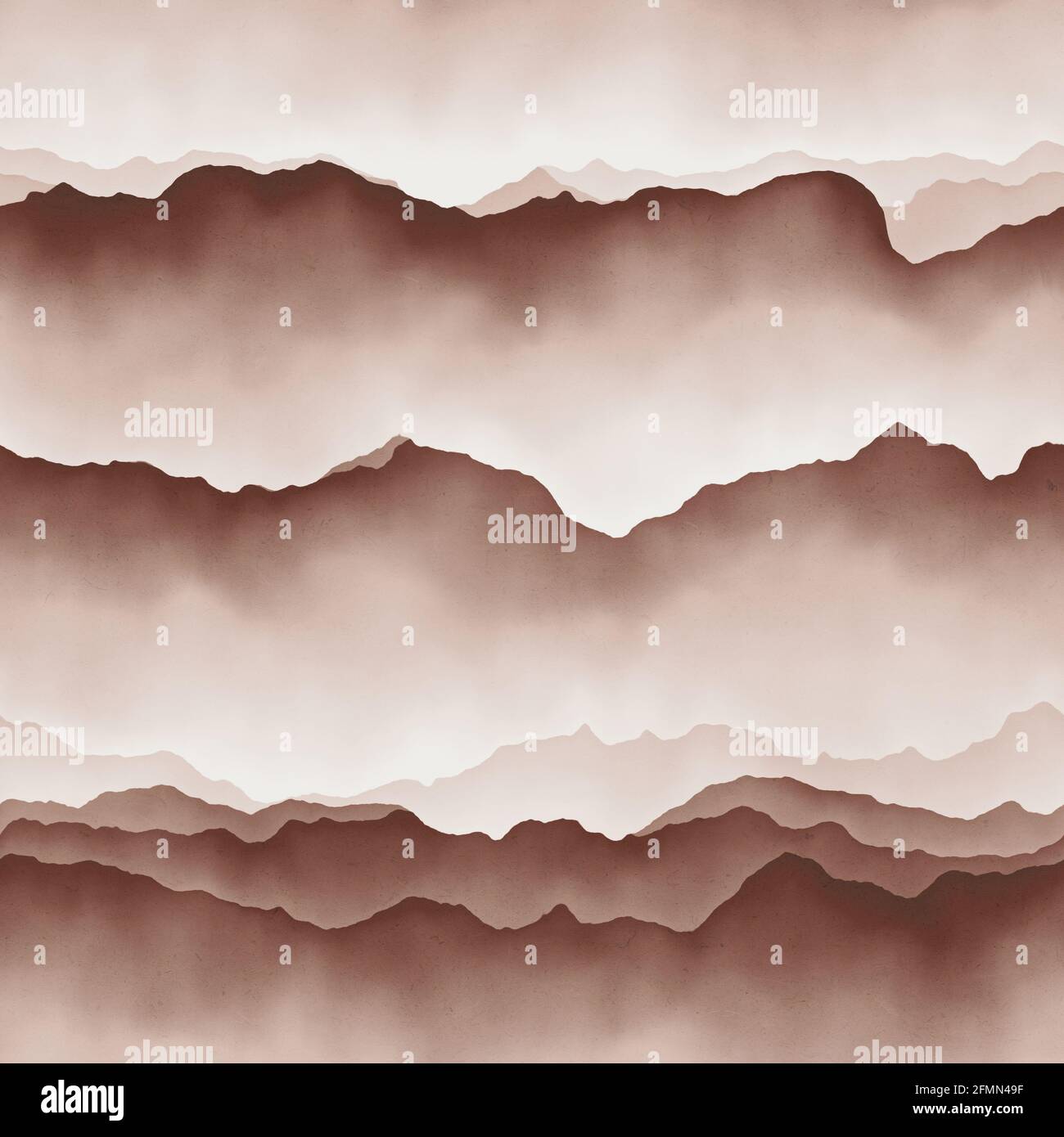 Seamless terracotta colored mountain landscape pattern for print Stock ...
