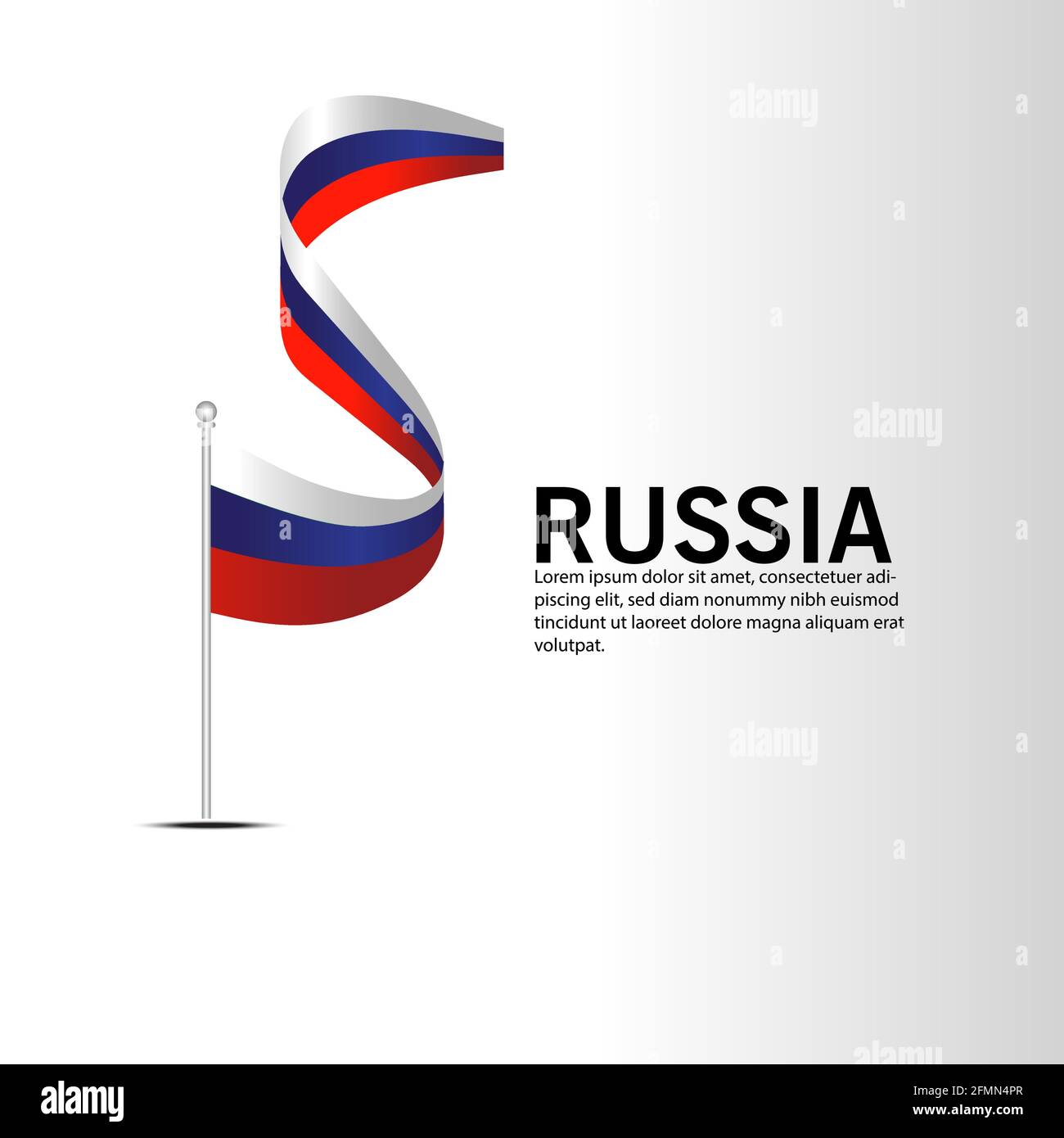 RUSSIA National Day Vector Template Design Illustration Stock Vector ...