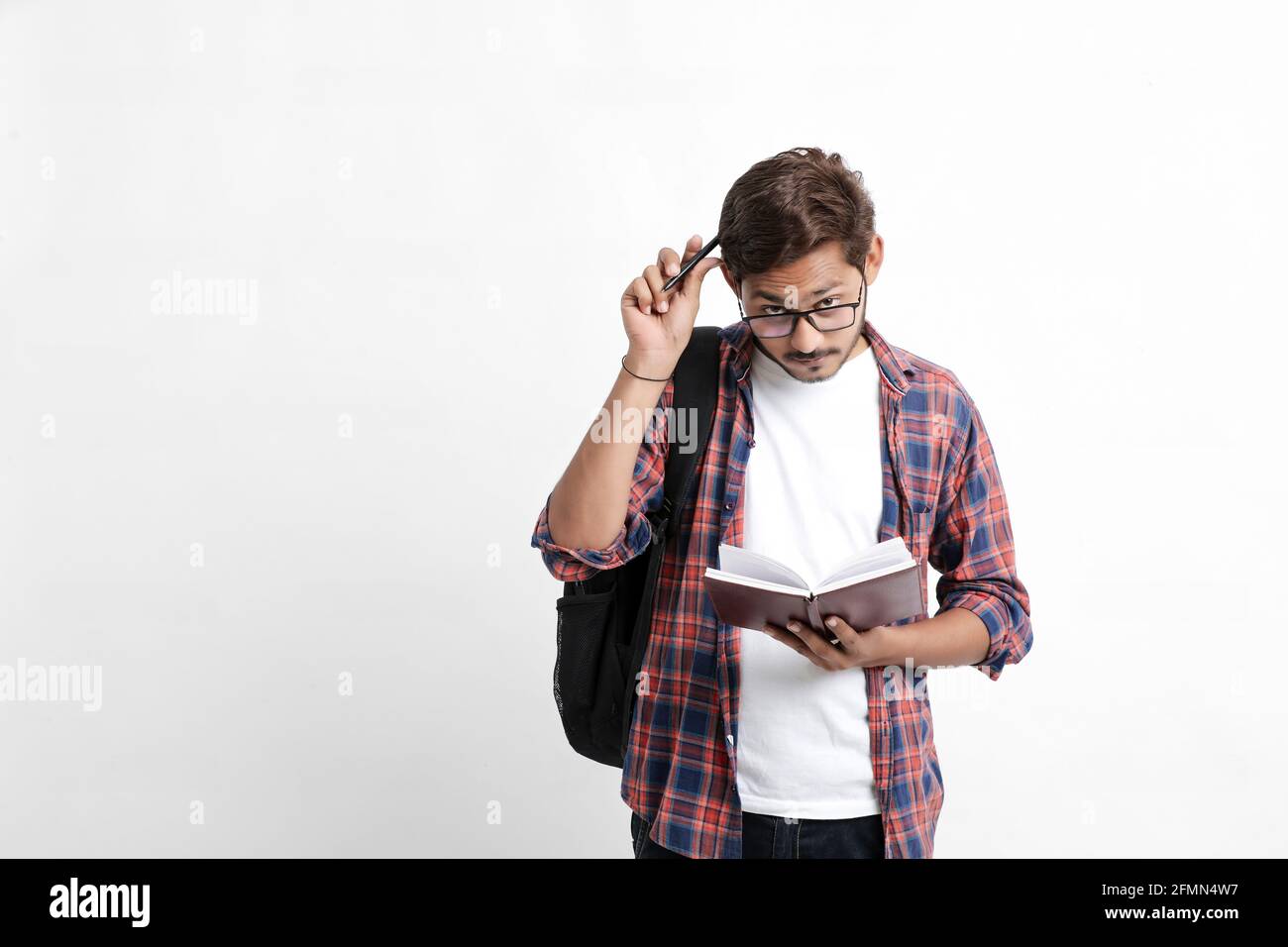 Indian college student thinking hi-res stock photography and images - Alamy