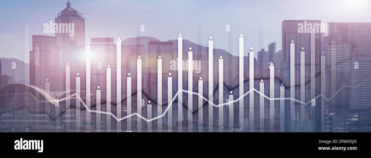 Financial growth chart graph diagram analysis big data trading ...