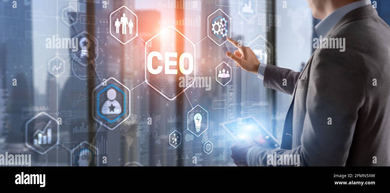 Chief Executive Officer. CEO business concept on virtual screen Stock ...
