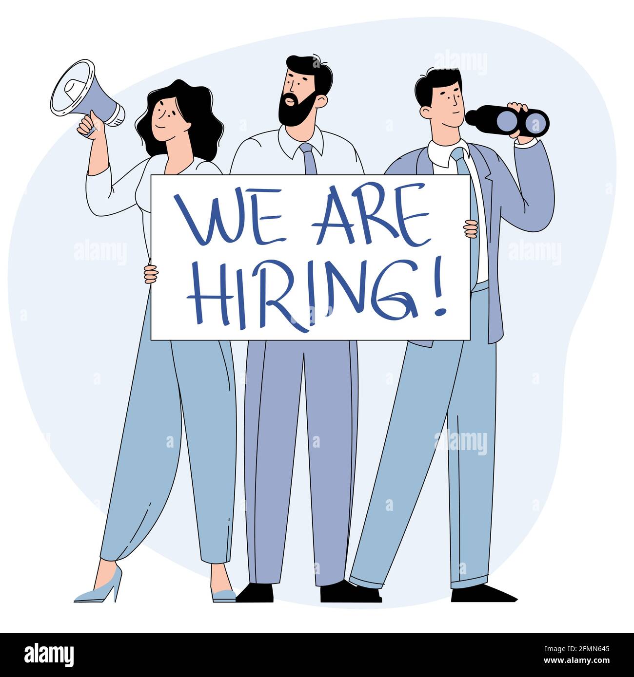 Recruitment concept background hiring Stock Vector Images - Alamy