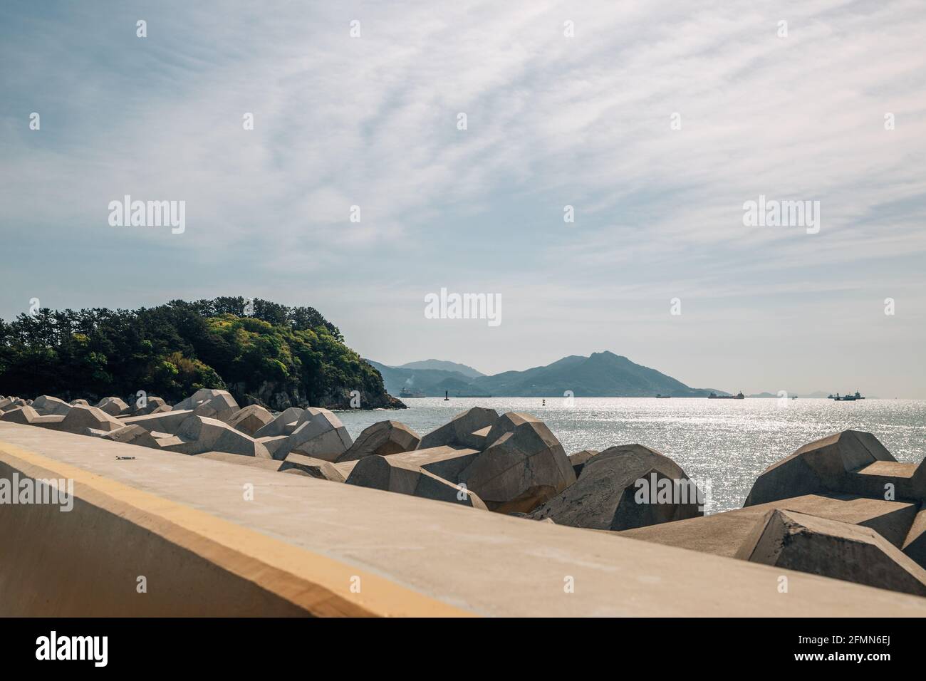 Odongdo Island and sea in Yeosu, Korea Stock Photo - Alamy