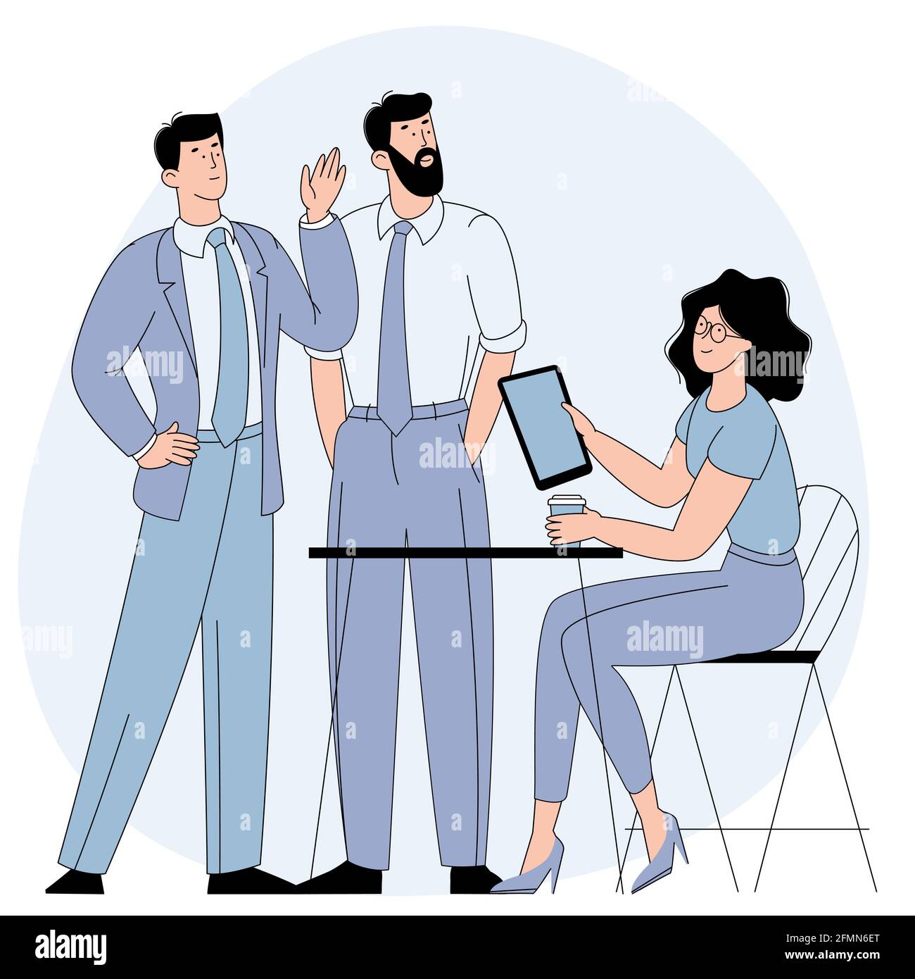 Office talking project Stock Vector Images - Alamy