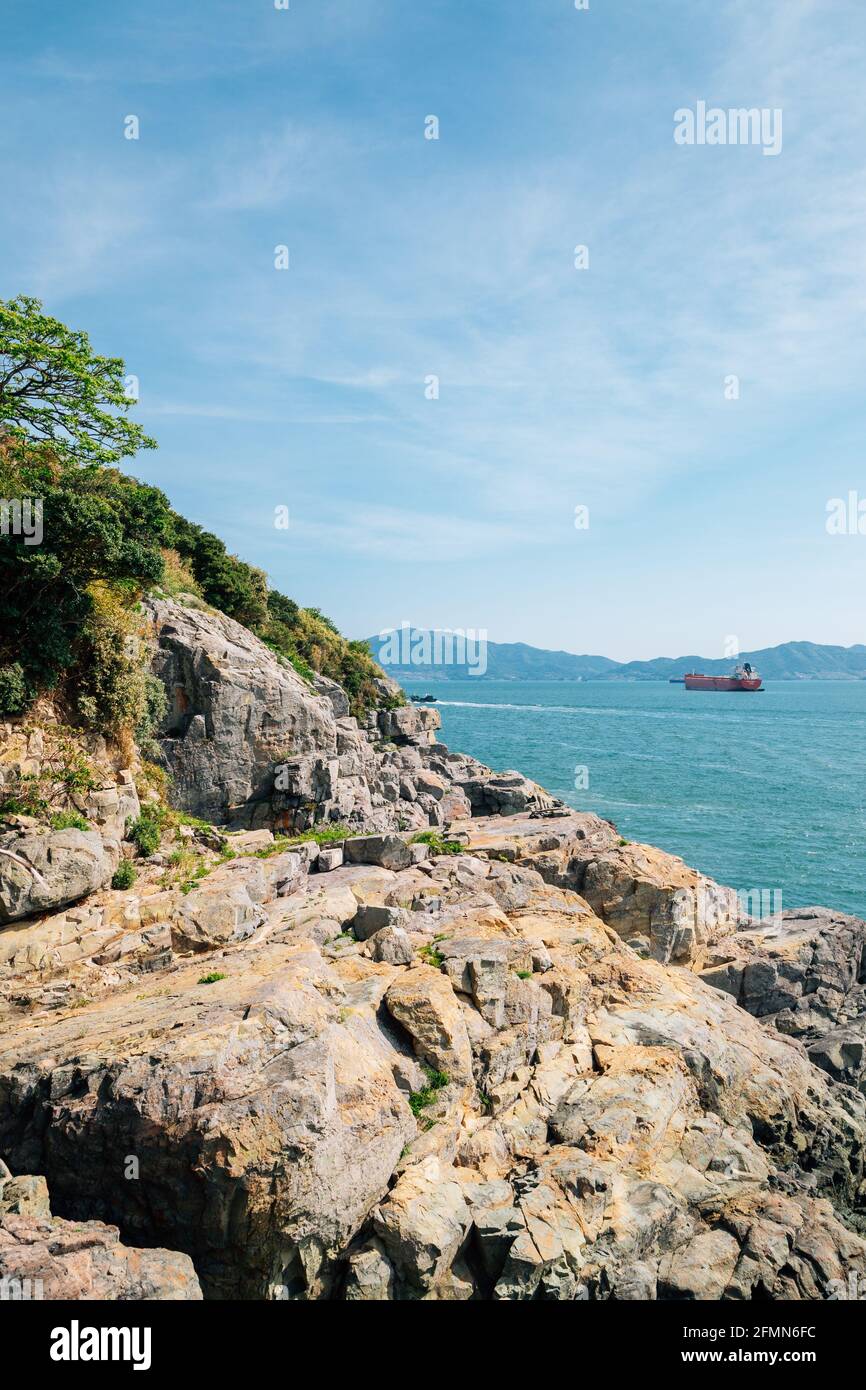 Odongdo Island sea and rock in Yeosu, Korea Stock Photo - Alamy