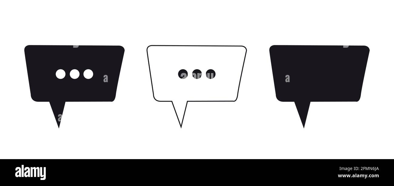 Vector chat icon collection flat design.Texting symbol. Vector Stock ...