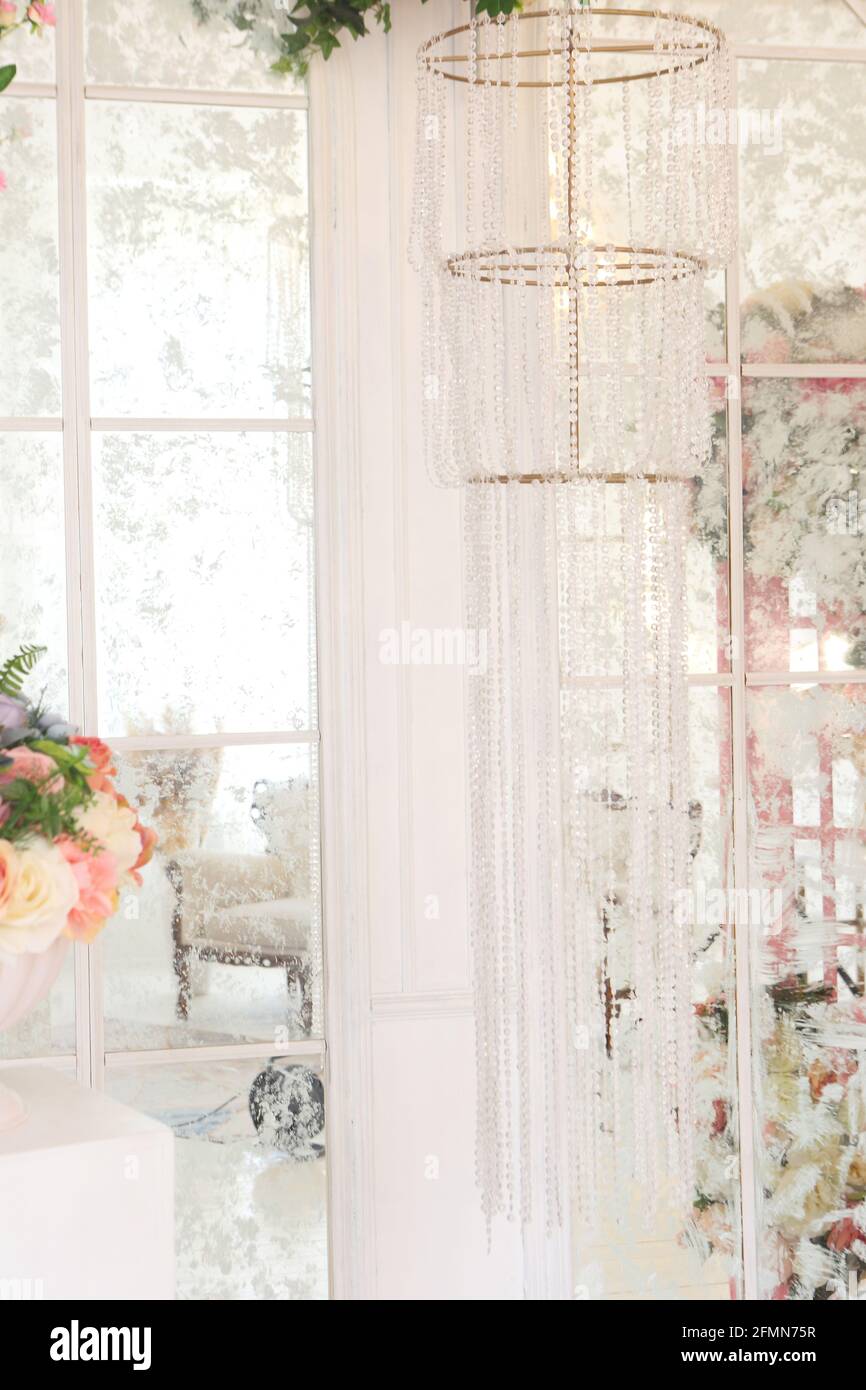 Interior decor with artificial flowers Stock Photo - Alamy