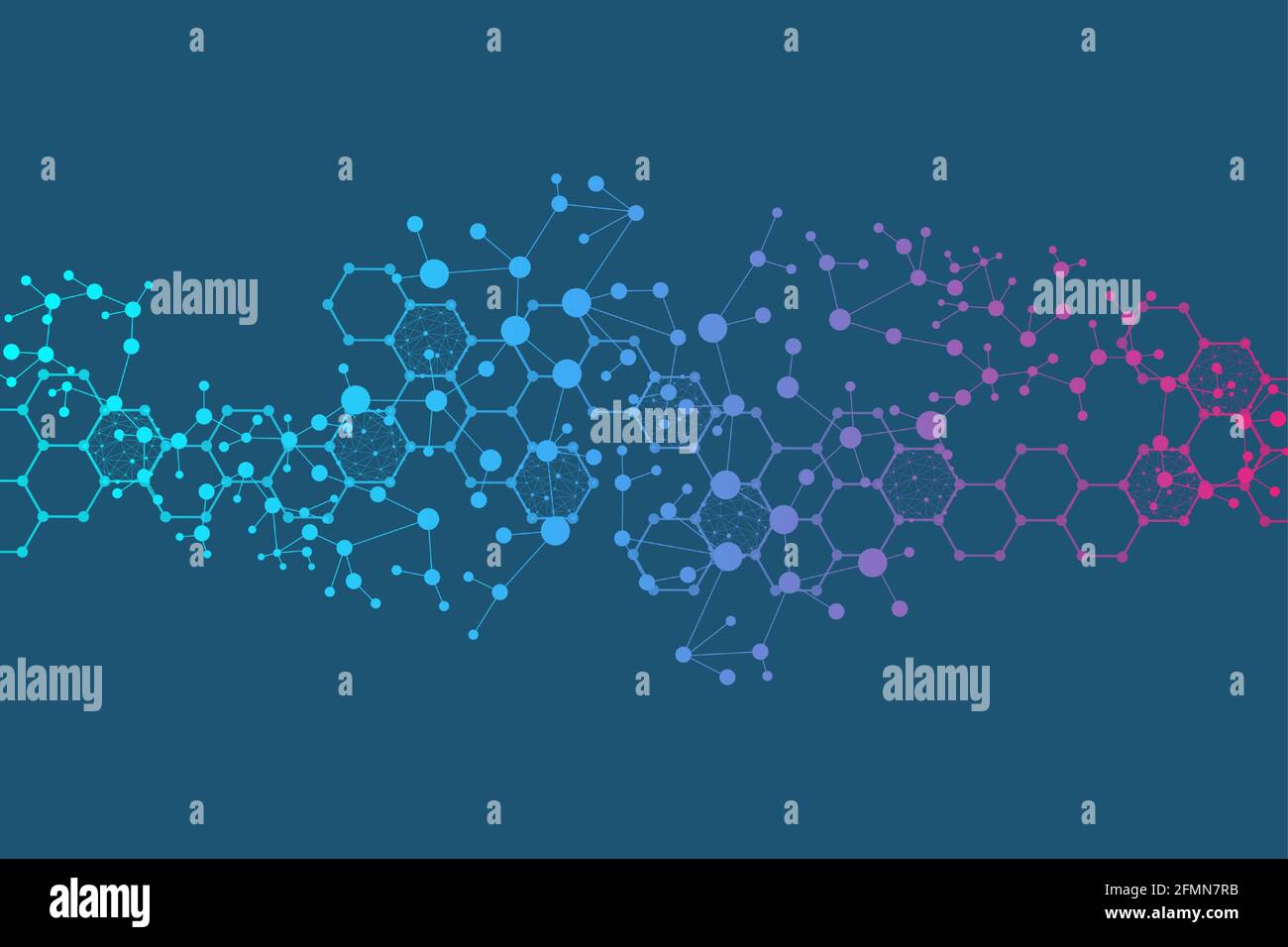 Structure molecule and communication. Dna, atom, neurons. Scientific ...