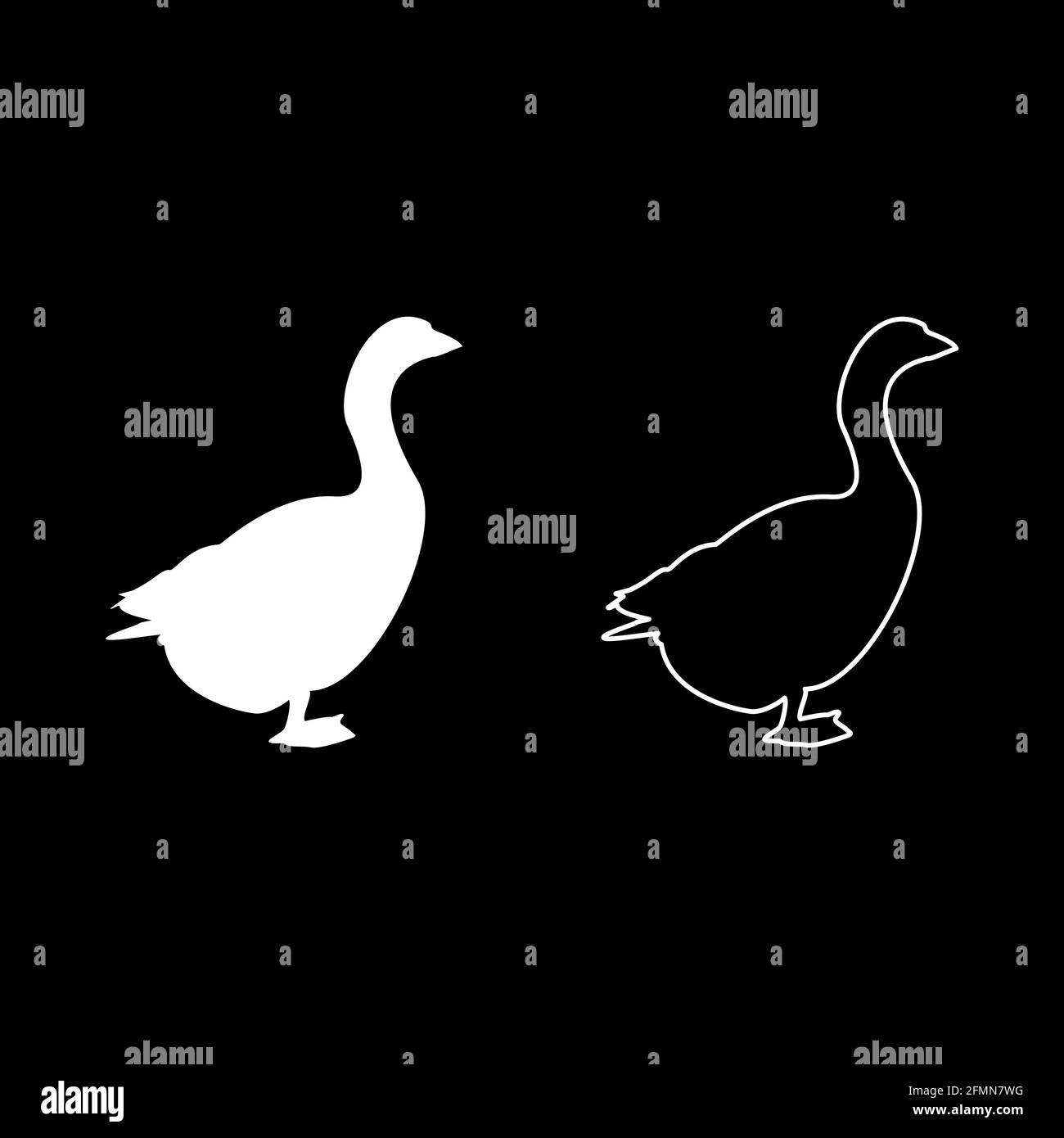Geese Silhouette Vector High Resolution Stock Photography and Images ...