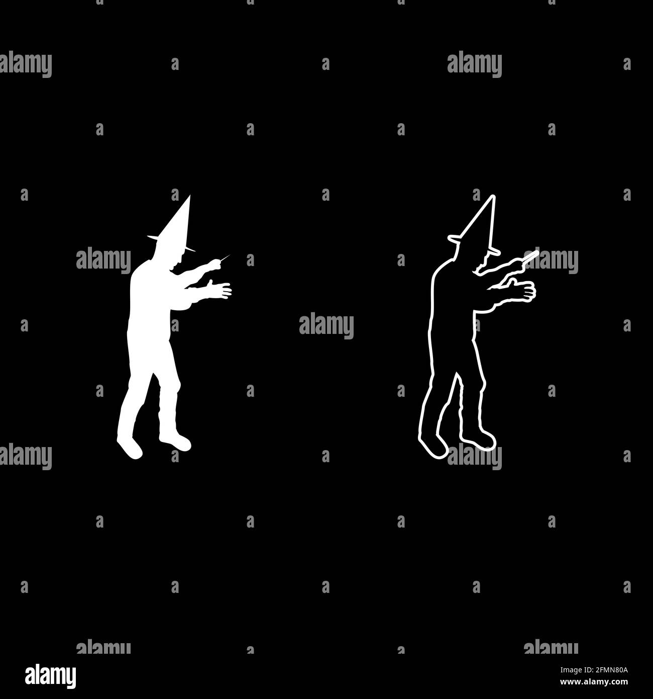 Sorcerer and incantation Stock Vector Images - Alamy