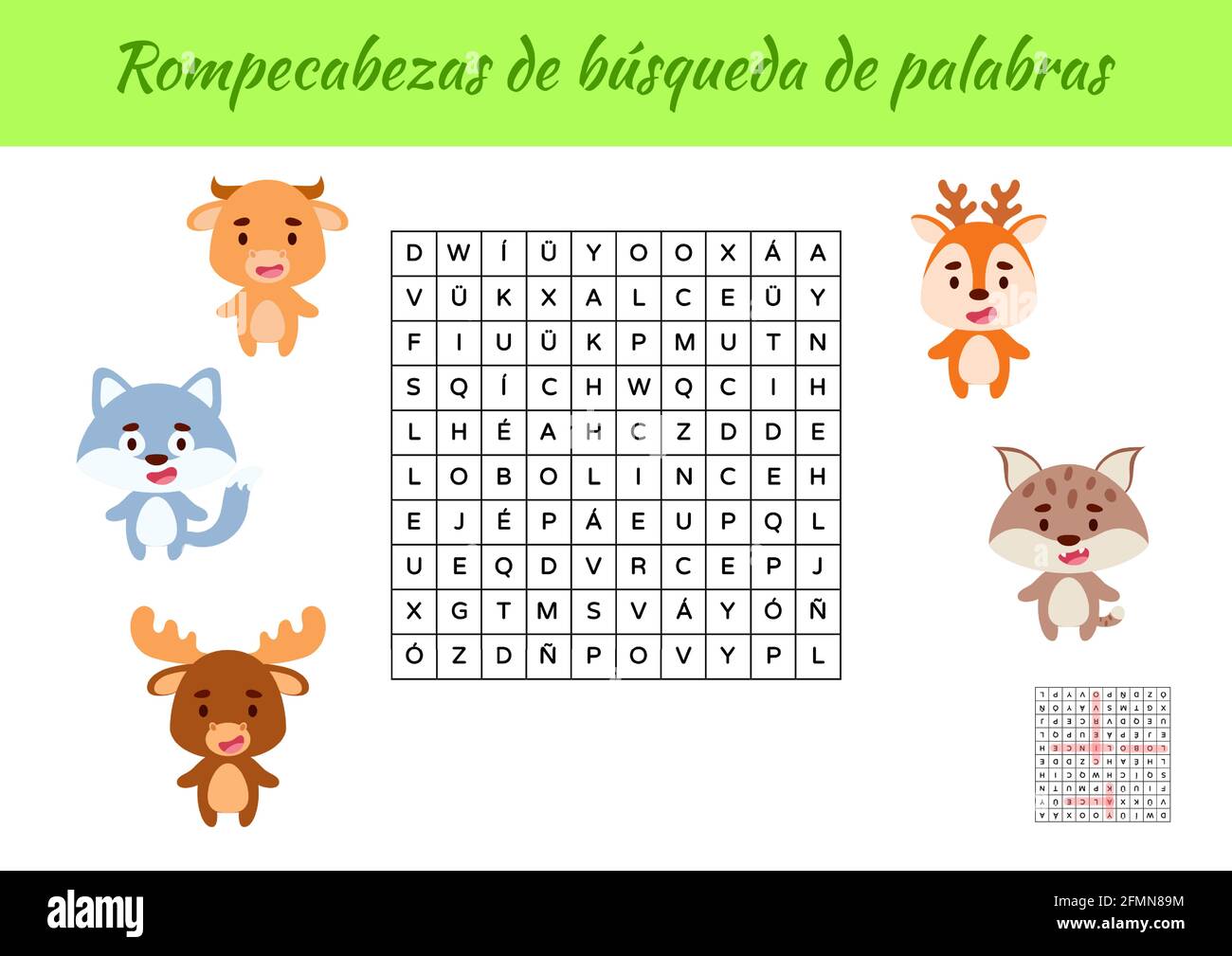 Rompecabezas de búsqueda de palabras - Word search puzzle. Educational ...