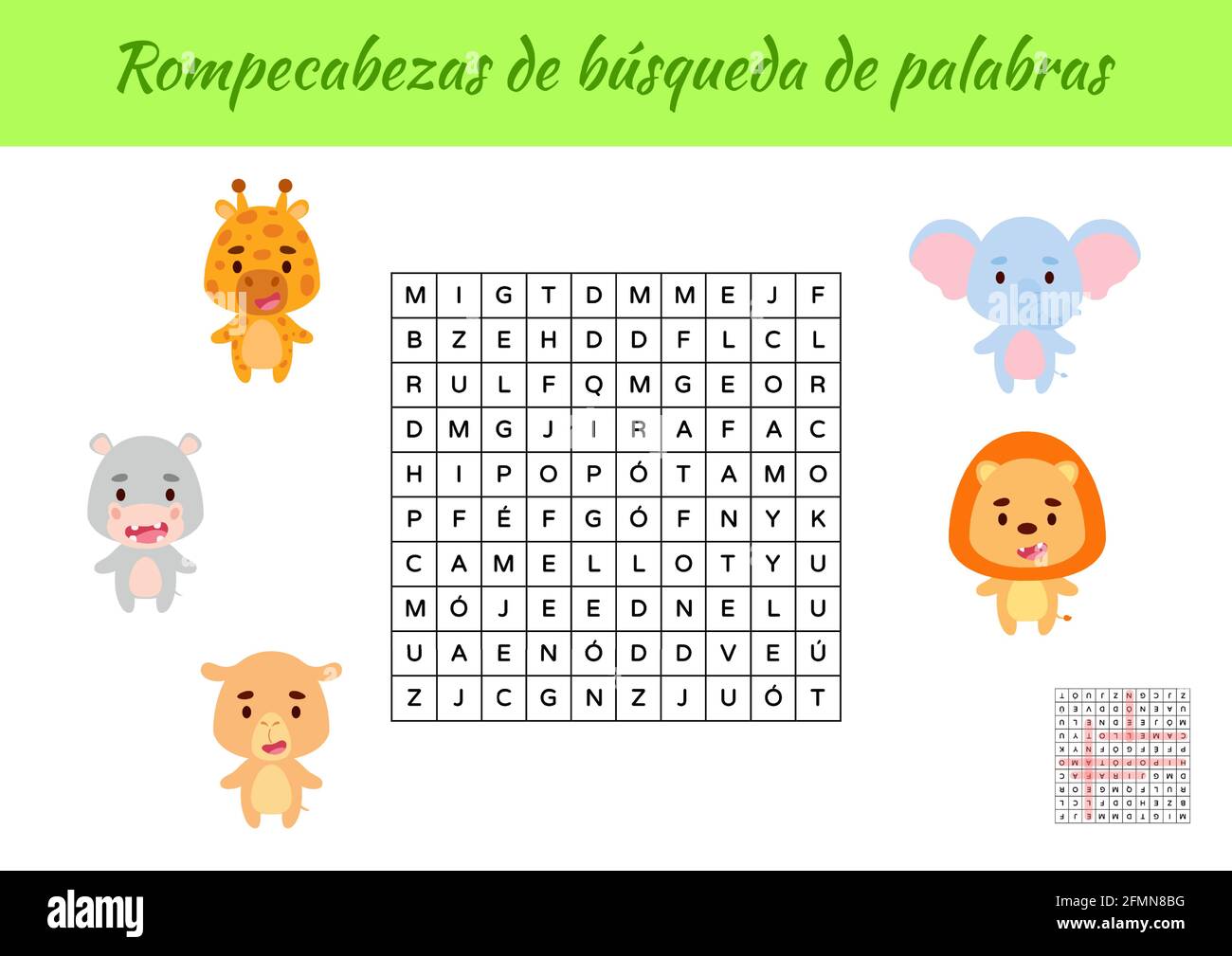 Rompecabezas de búsqueda de palabras - Word search puzzle. Educational ...
