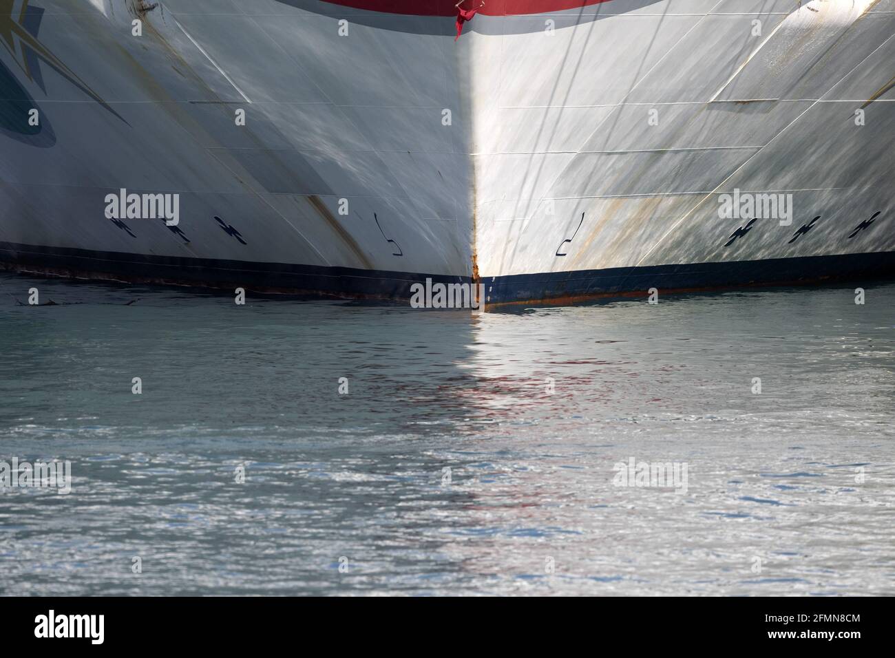 cruise ship prow bow detail close up Stock Photo - Alamy