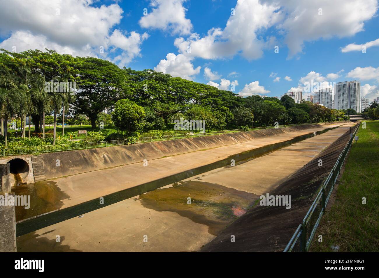 Wide drainage canal design system that channel rain water to the ...