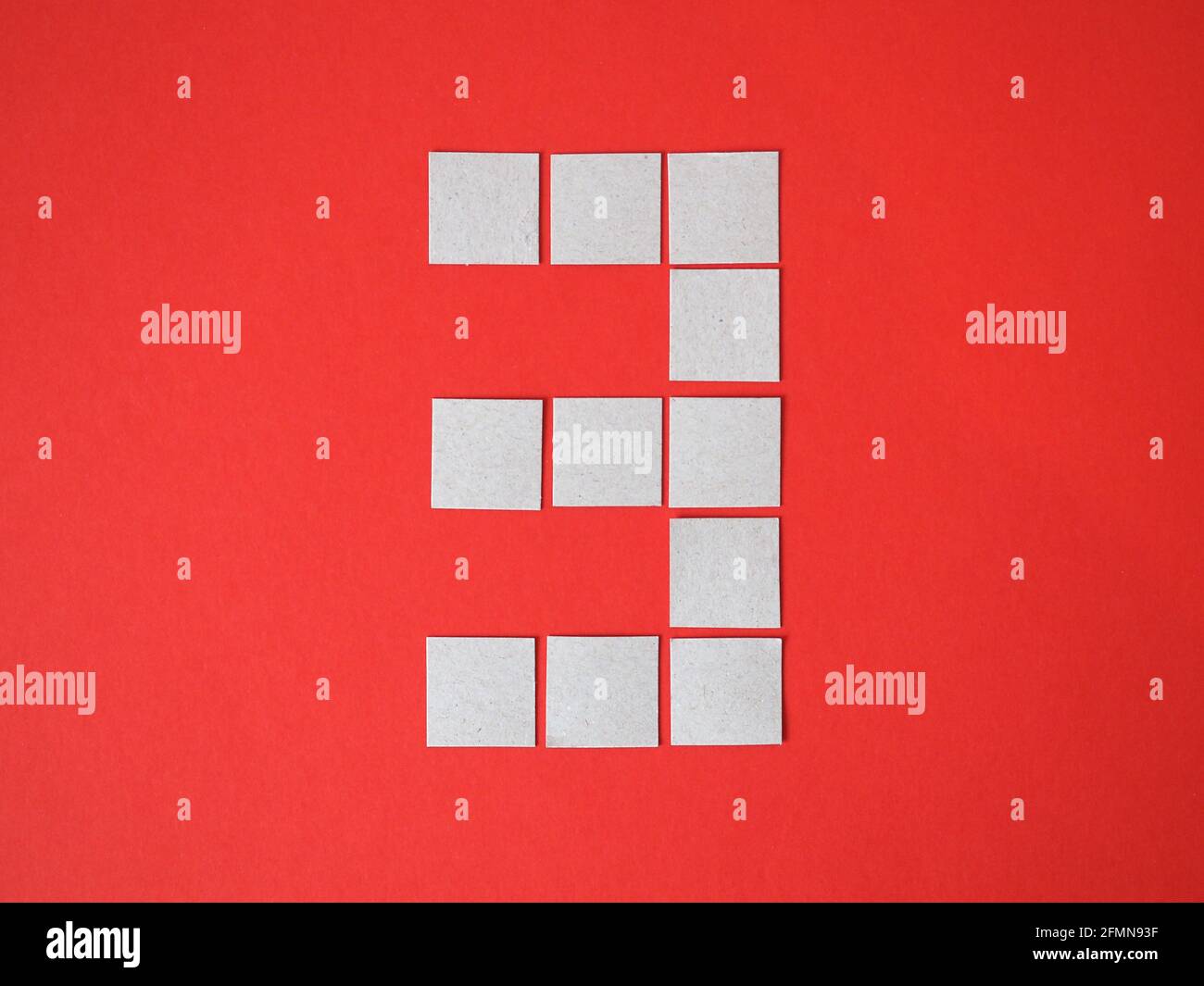 number three written in vintage lcd style Stock Photo - Alamy