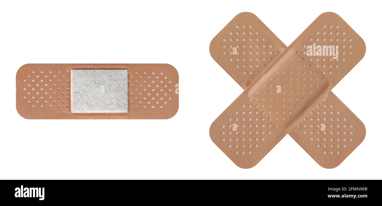 medical self adhesive bandage band aid over white background Stock ...