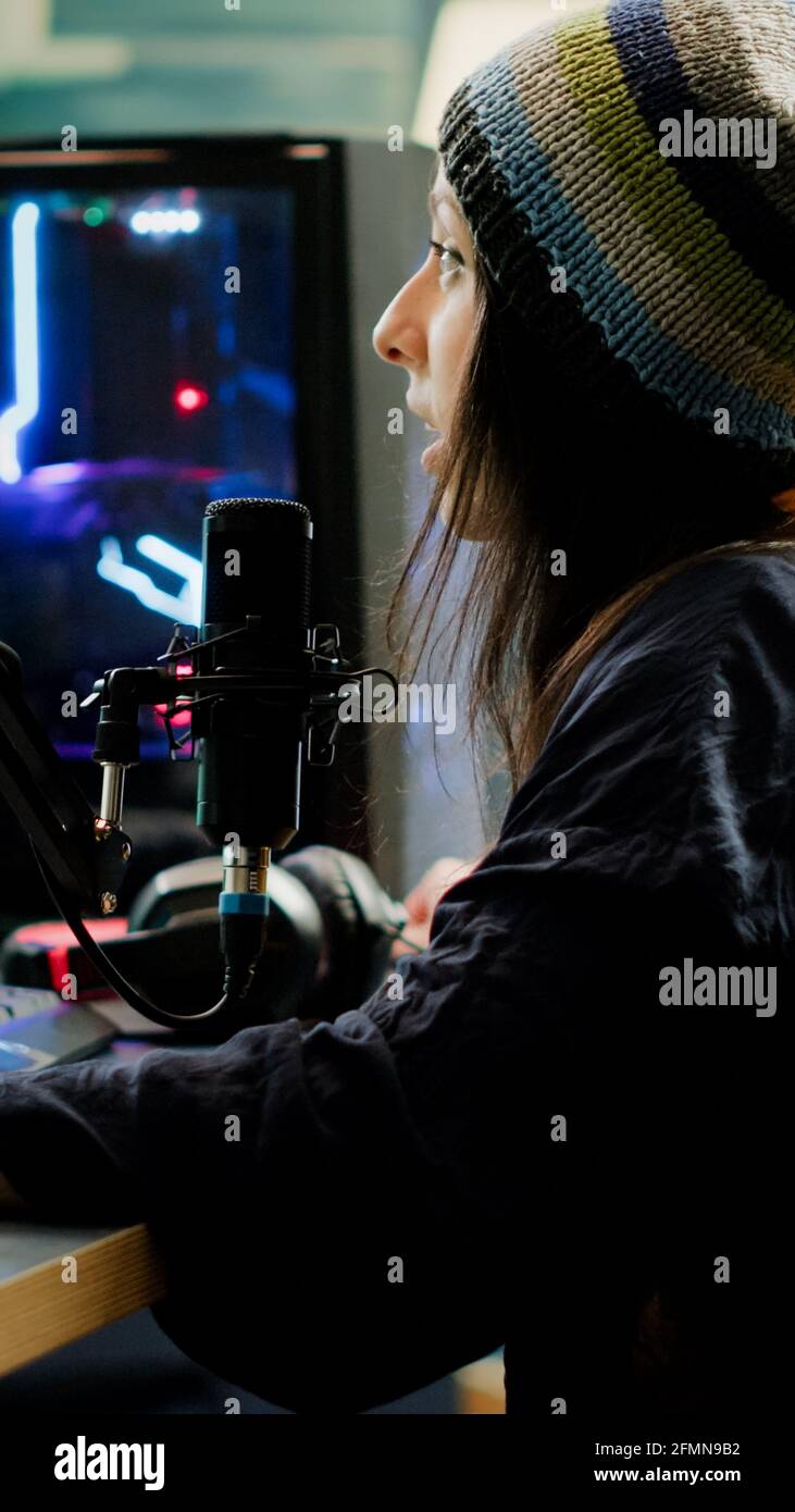 Focused esport player looking camera hi-res stock photography and ...