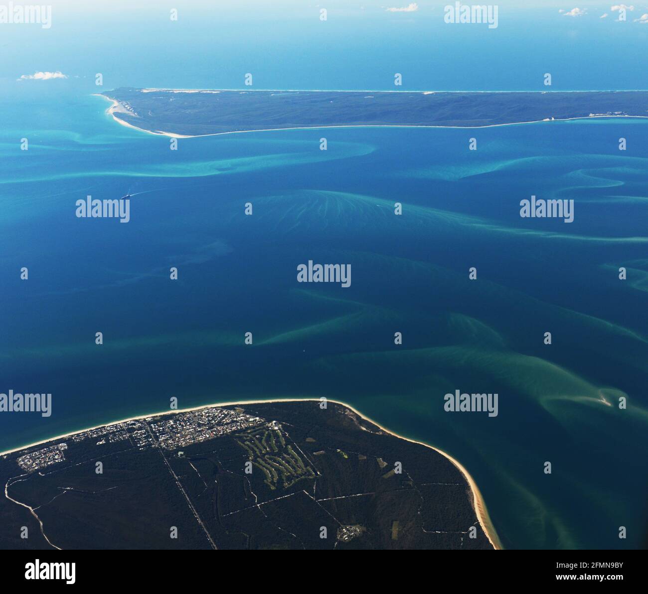 Aerial view of Moreton island in Queensland, Australia Stock Photo - Alamy