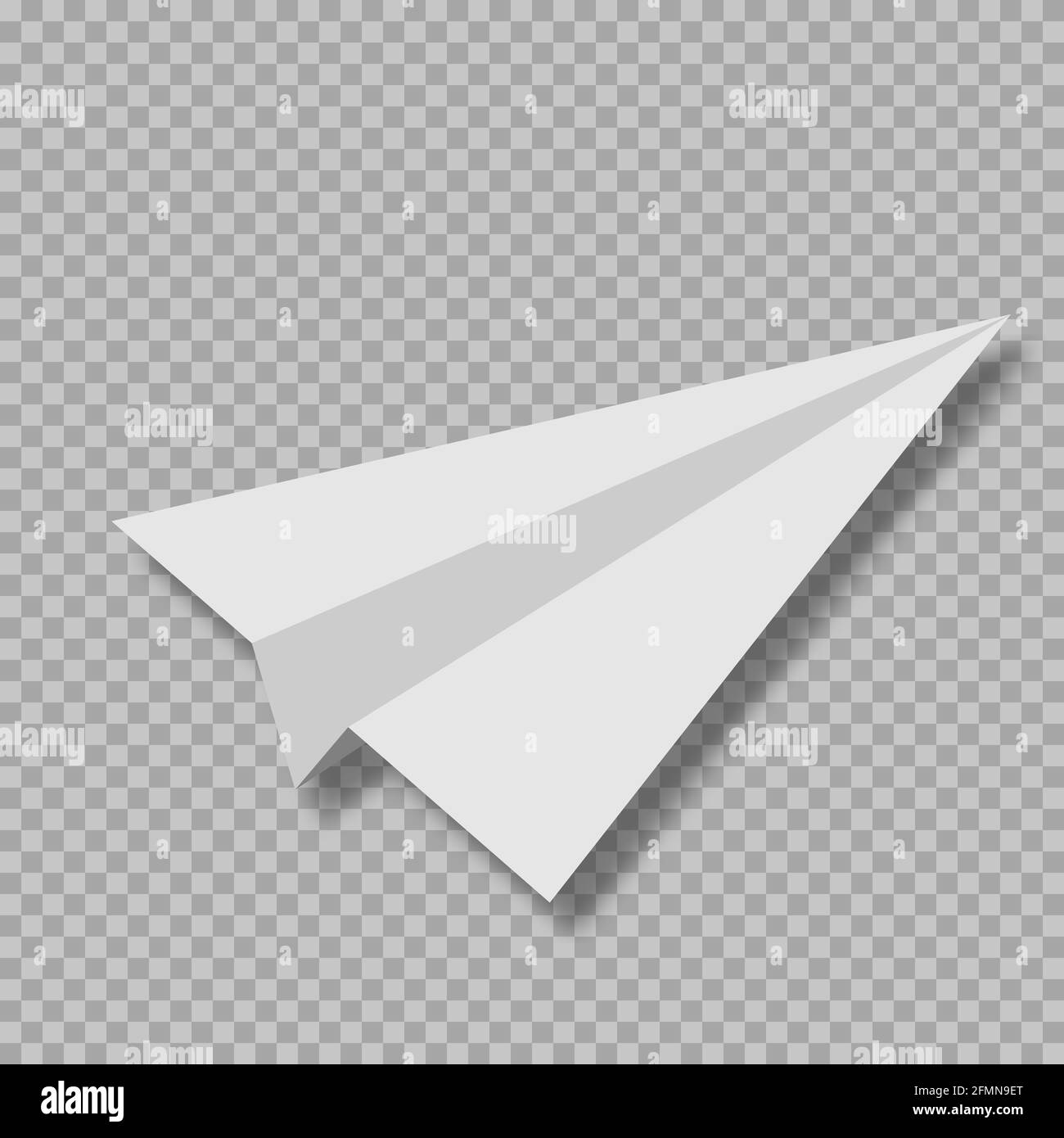 Realistic paper airplane. vector illustration isolated on transparent ...