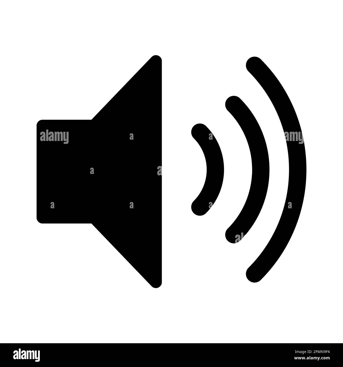 Volume max icon. Speaker icon on white background. Design for apps and ...