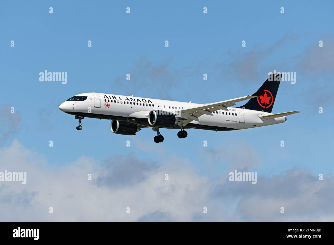 Richmond, British Columbia, Canada. 7th May, 2021. An Air Canada Airbus ...