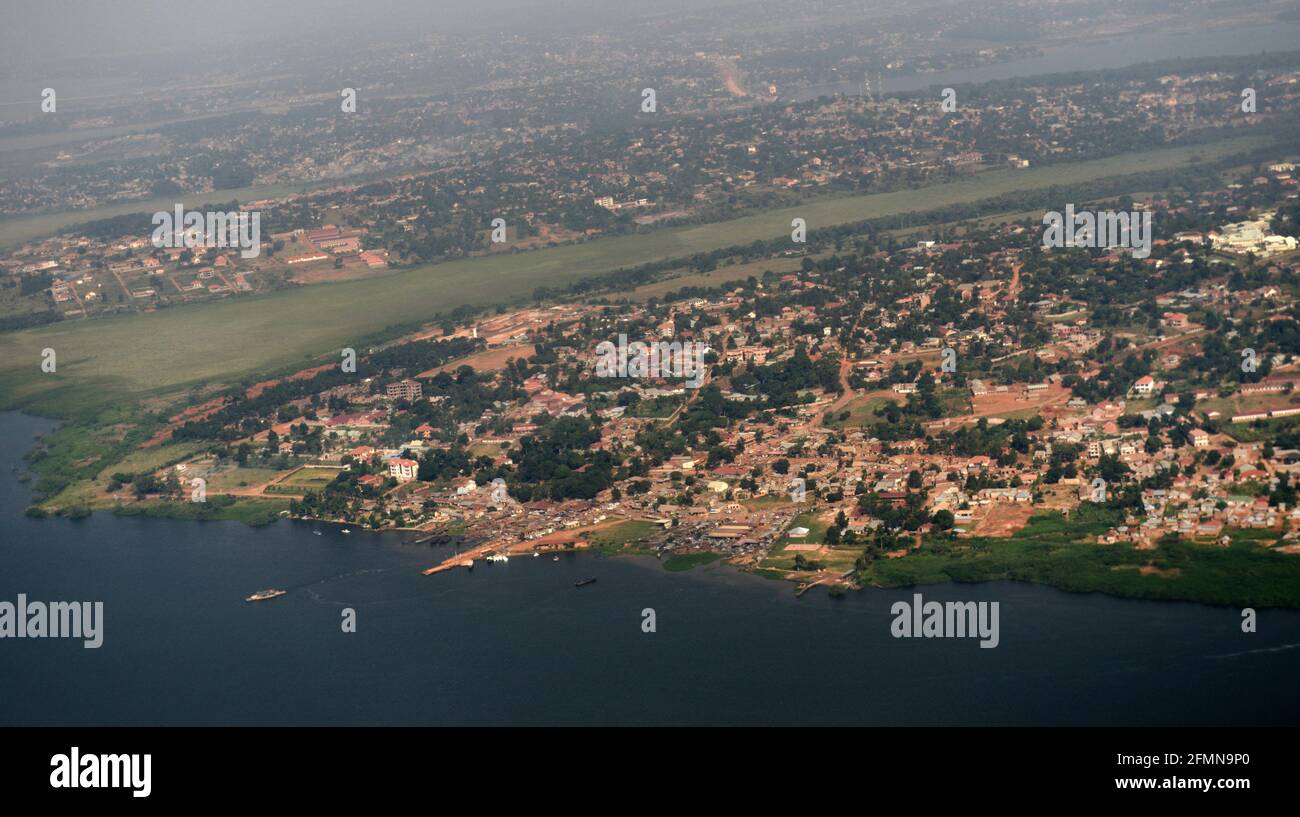 Aerial view of Kiwafu, Entebbe, Uganda Stock Photo - Alamy