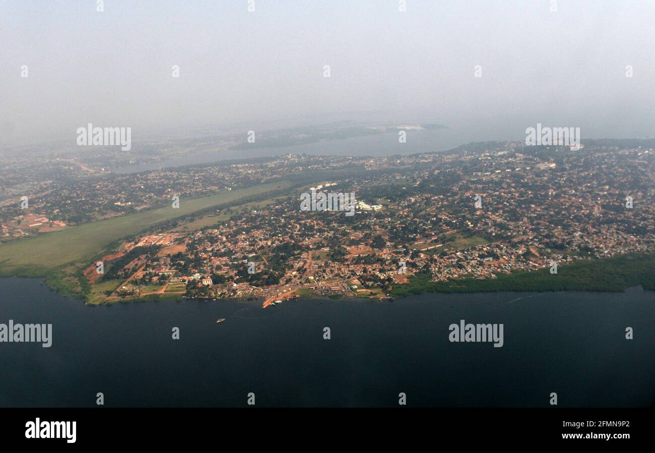 Aerial view of Kiwafu, Entebbe, Uganda Stock Photo - Alamy