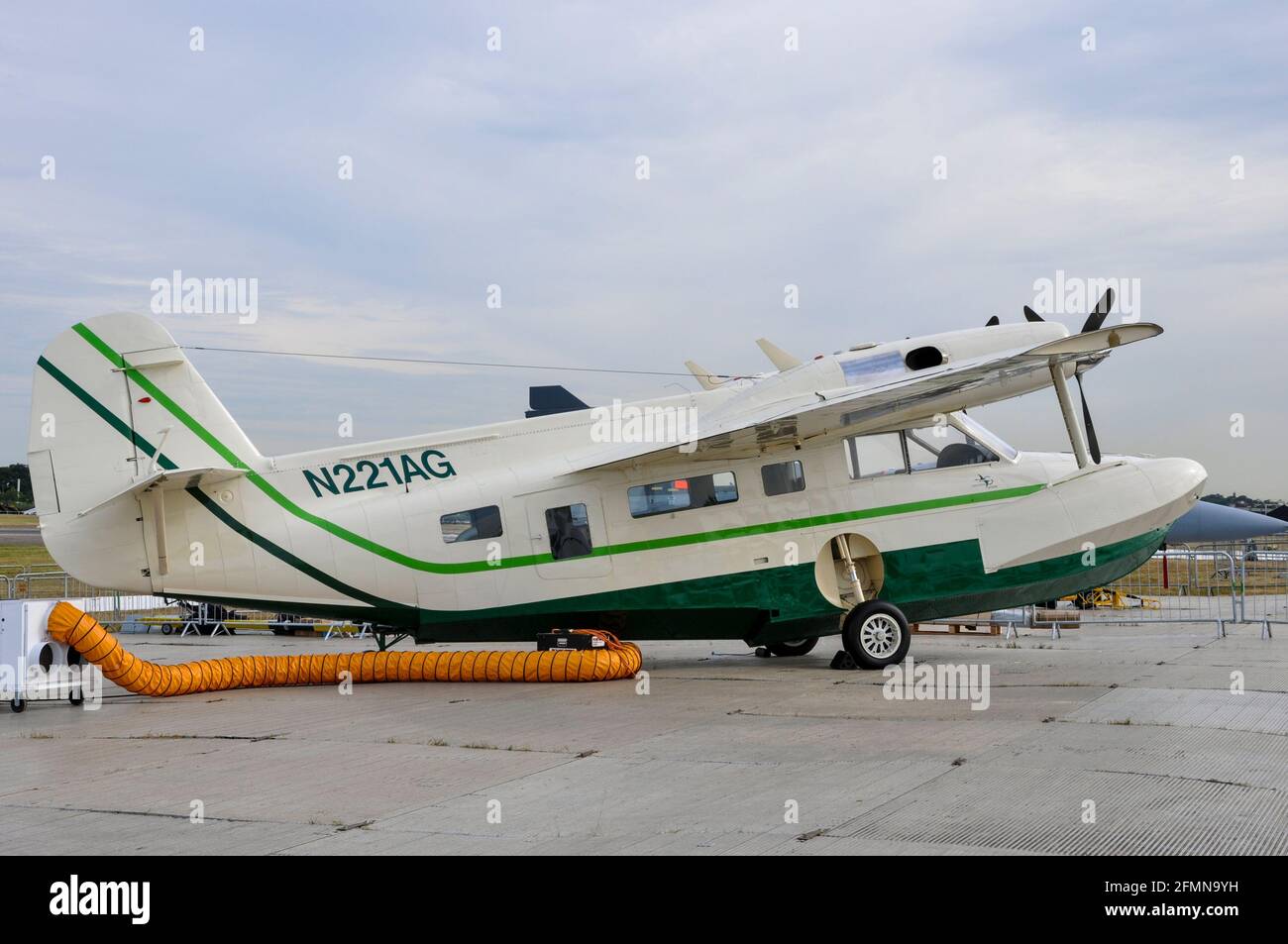 Grumman G-21A Turbo Goose McKinnon conversion N221AG at Farnborough ...
