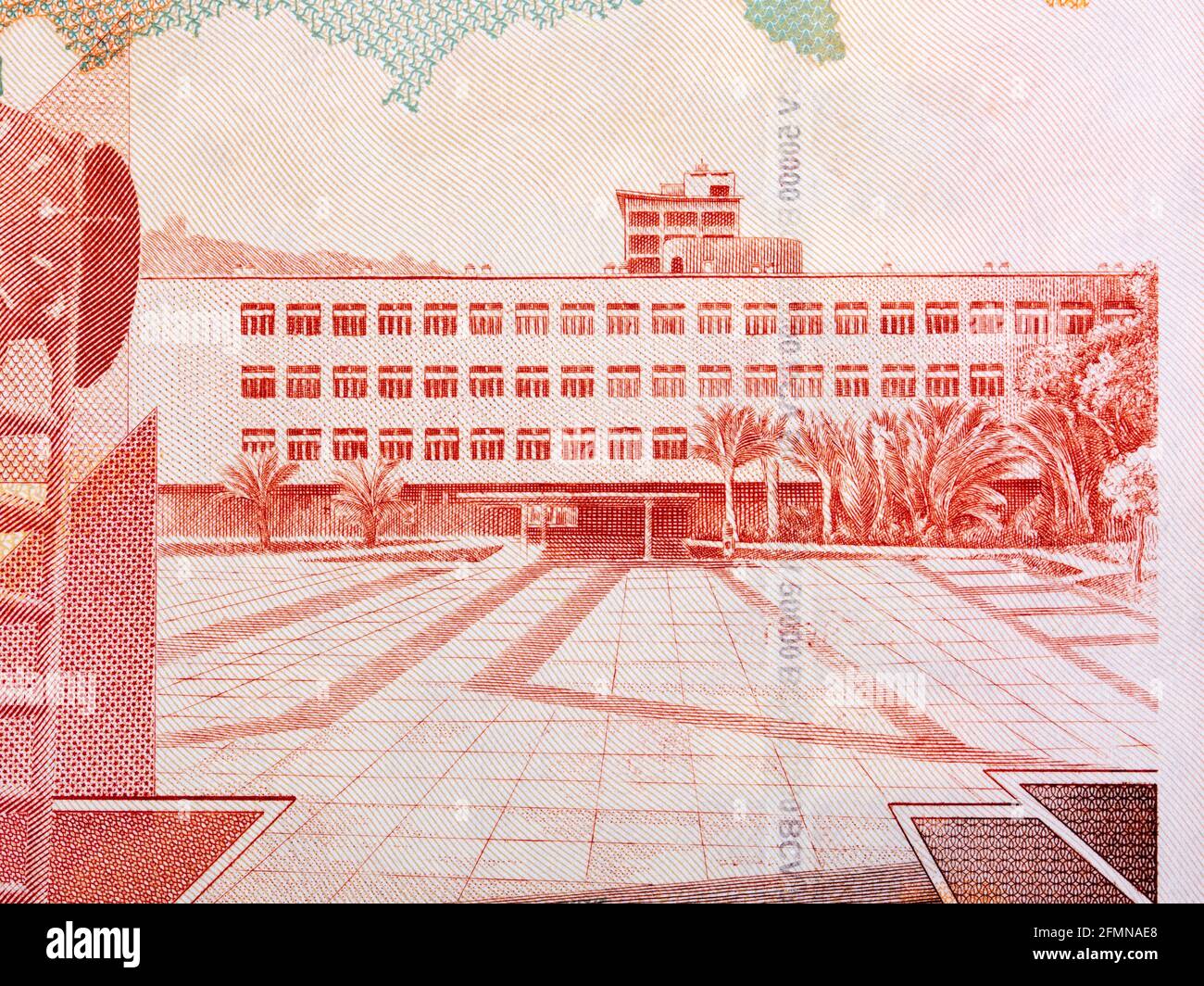 Building of the Central University of Venezuela in Caracas from money ...