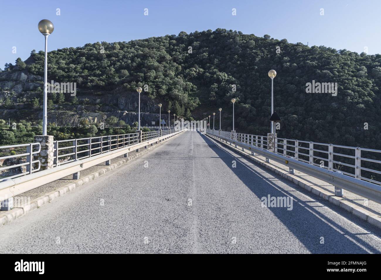 Empty bridge road in nature Stock Photo - Alamy