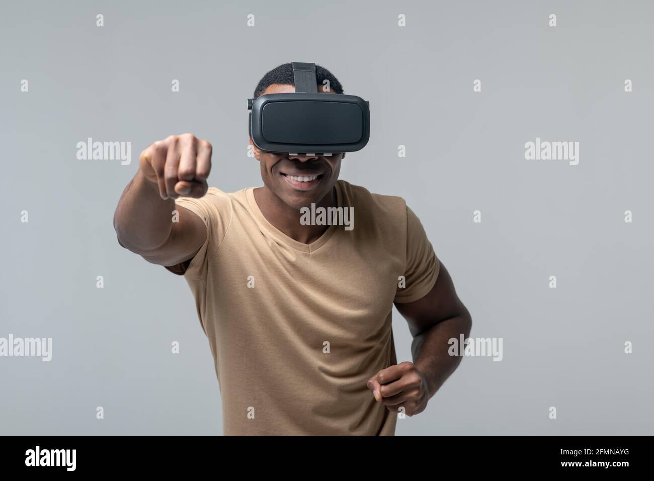Man waving his fist hi-res stock photography and images - Alamy