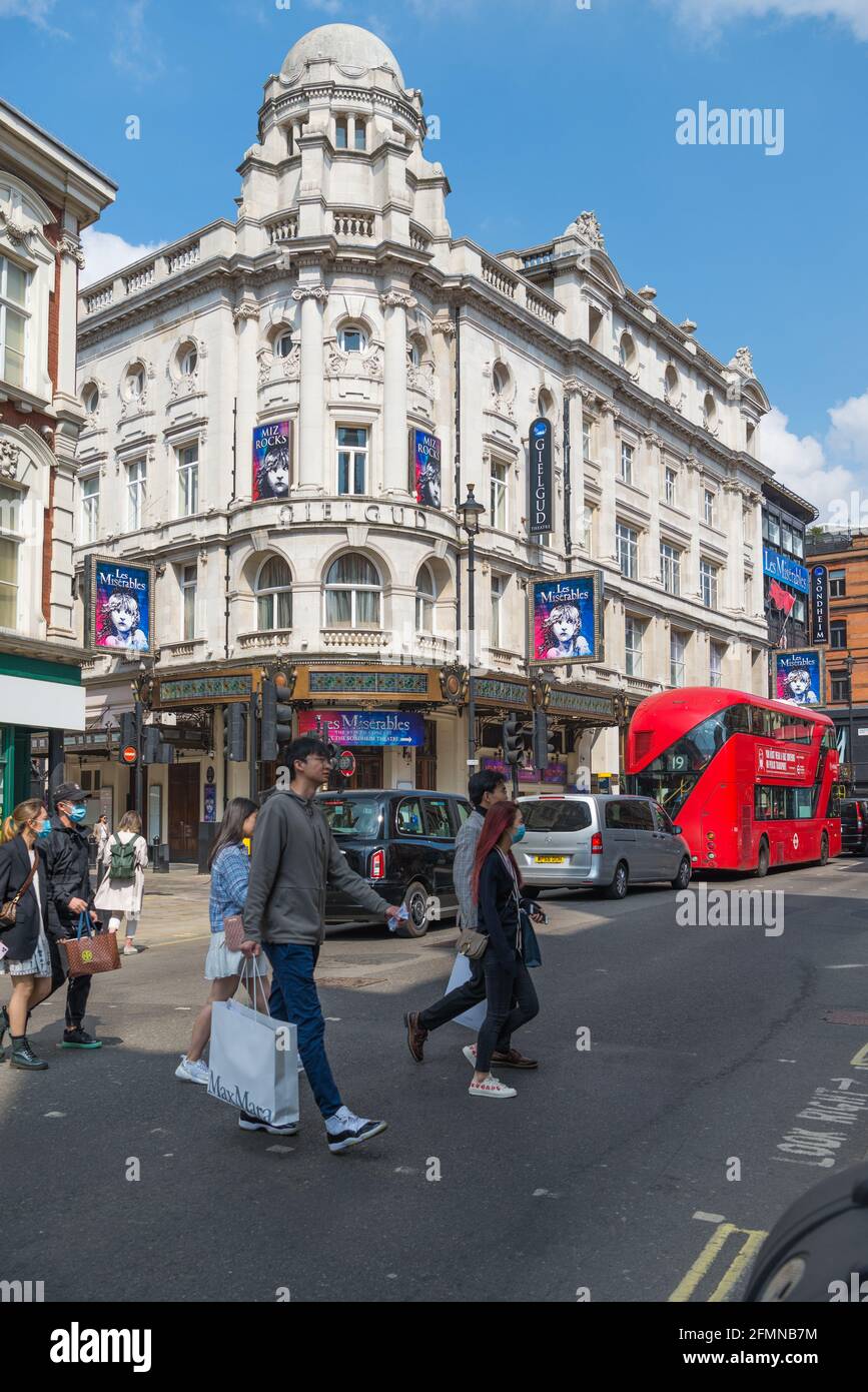 Street view of the Gielgud Theatre on the corner of Rupert Street and ...