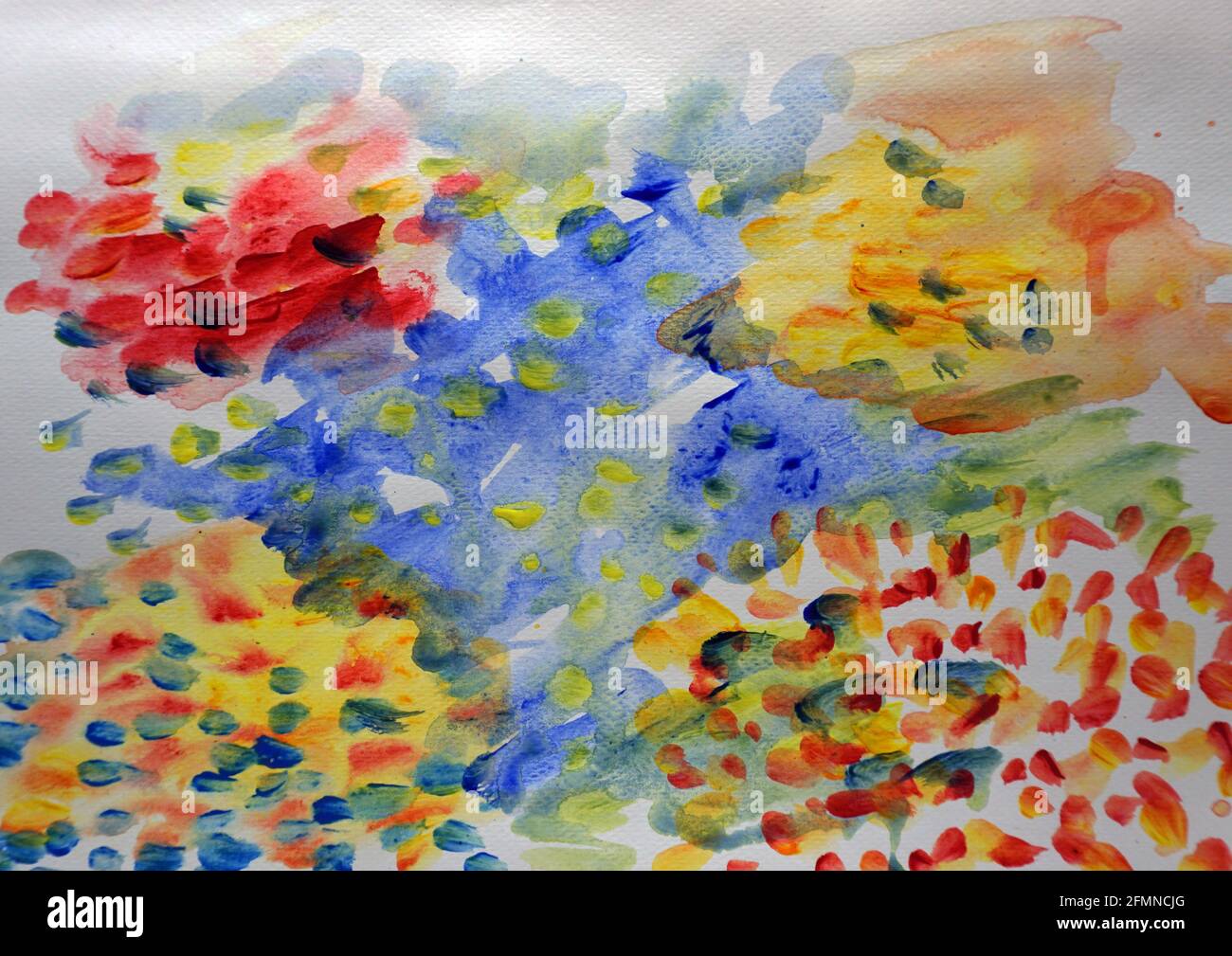 brush stroke Original watercolor painting Abstract expressionism ...
