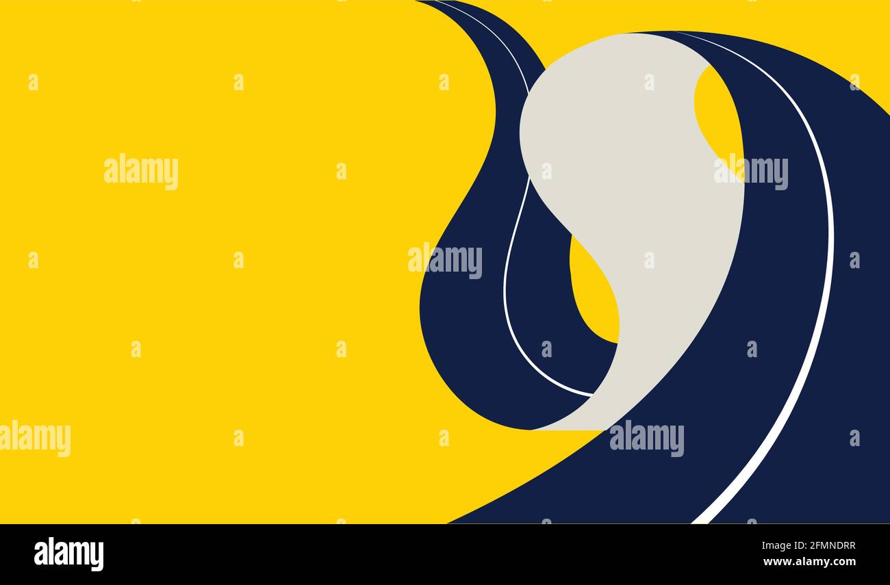 Curve road vector illustration on white background Stock Vector Image ...