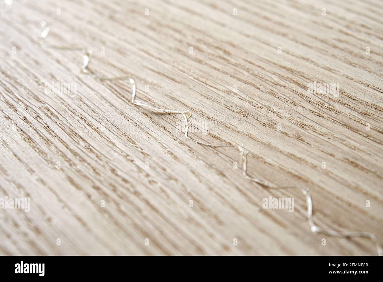 Oak texture as background. Spliced oak veneer with glue thread for ...