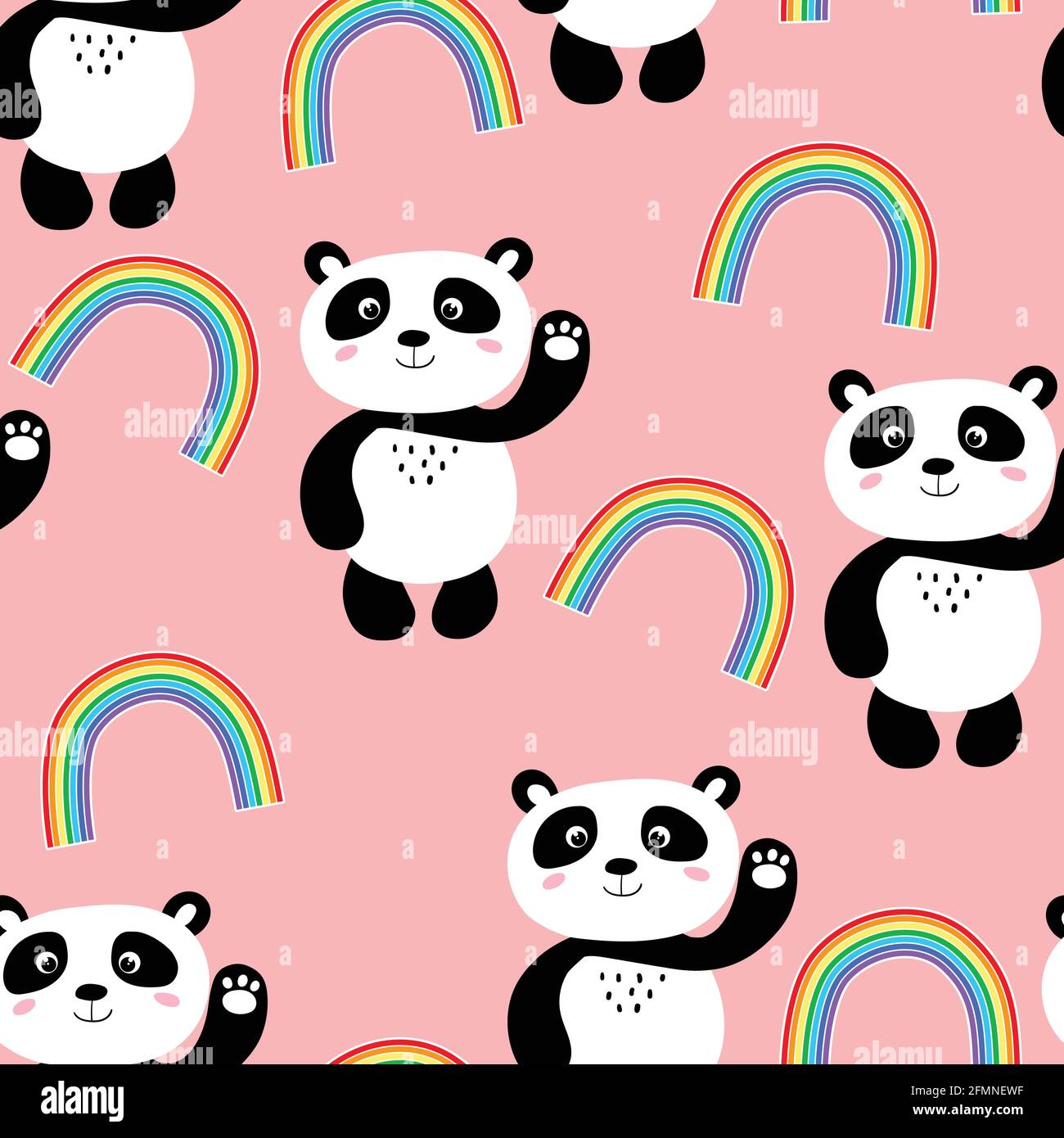 Colorful Panda Wallpaper