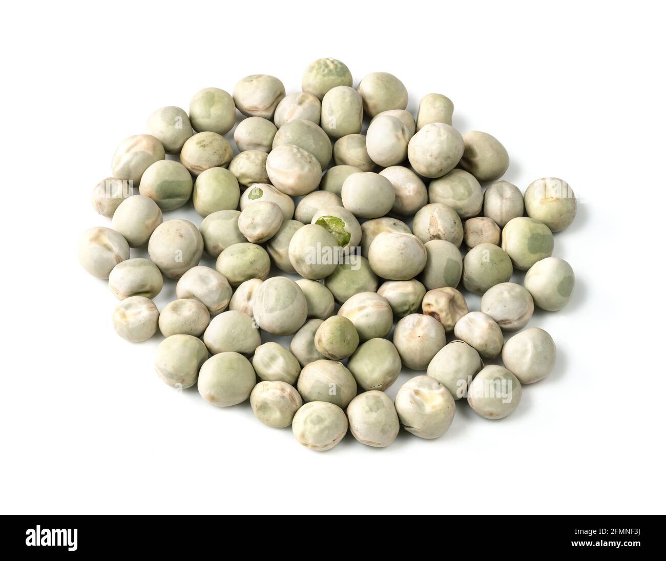 pile of dried whole green peas closeup on white background Stock Photo ...