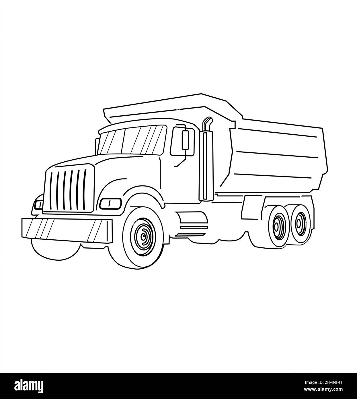 Vector Cartoon Dump Truck. Vector Cartoon Dump Truck. Tipper truck ...