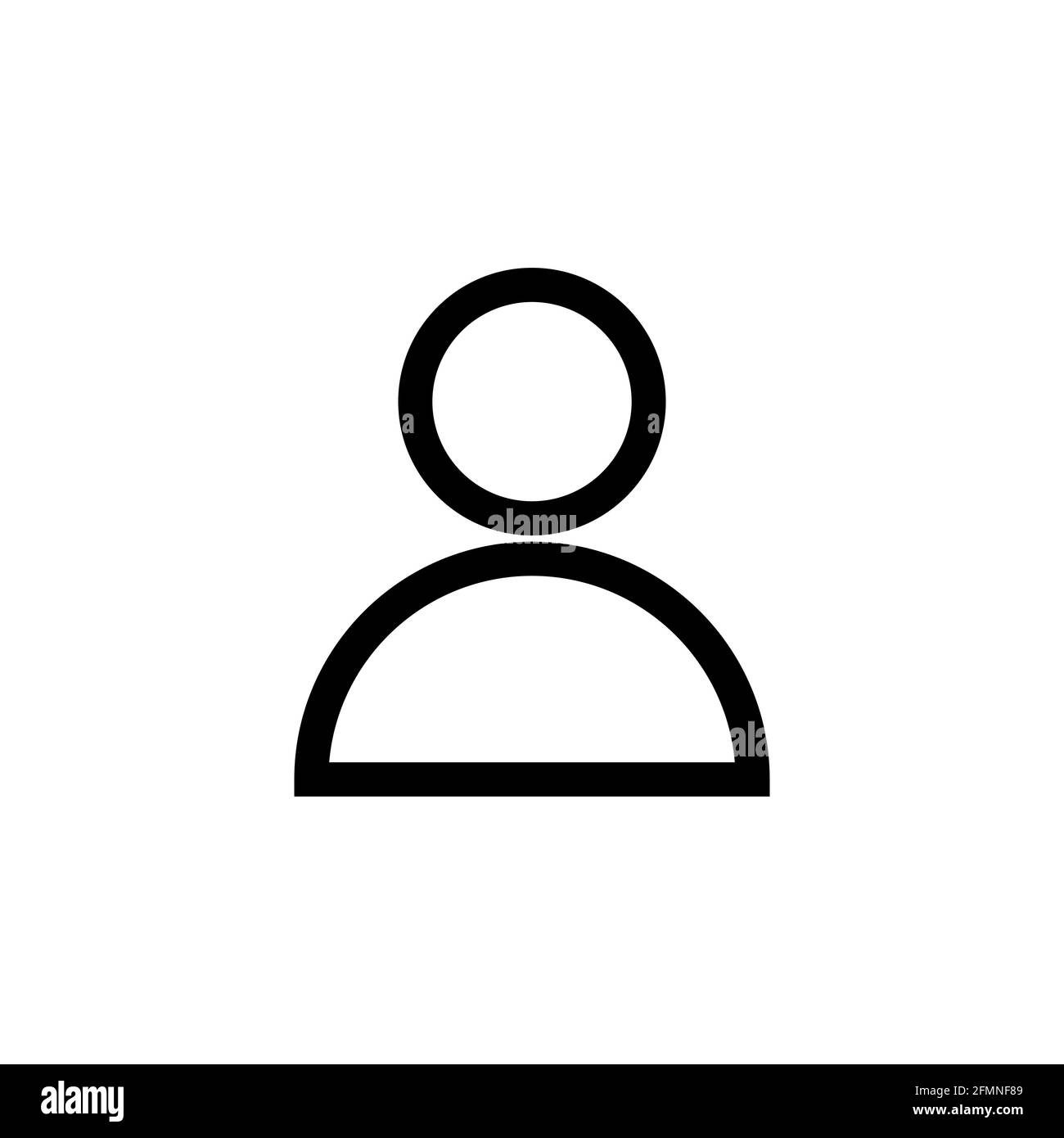 Messenger profile icon on white isolated background, vector ...