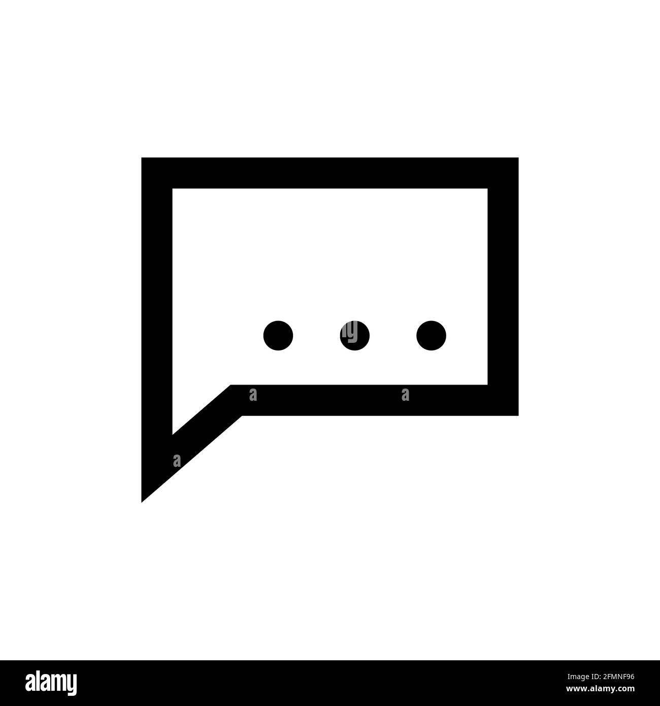 Message icon on white isolated background, vector illustration Stock ...