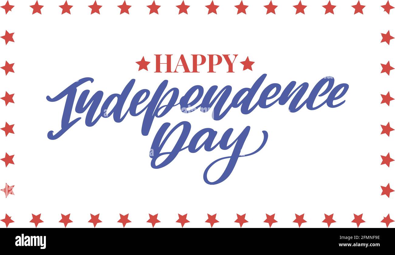 4th of july independence day lettering Stock Vector Image & Art - Alamy